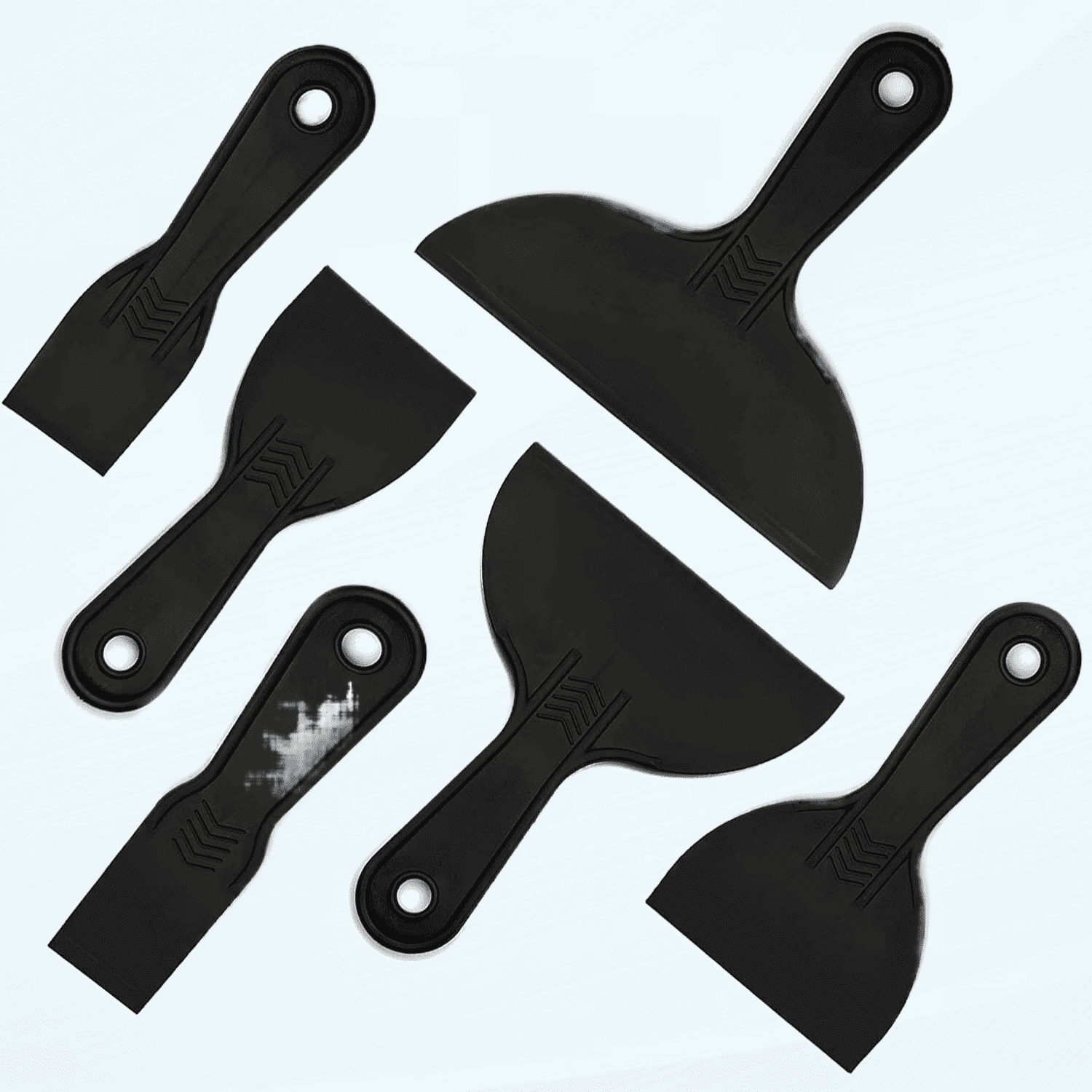 6 Pieces Plastic Putty Knife Set, Wallpaper Scraper, DIY Paint Scrapers ...