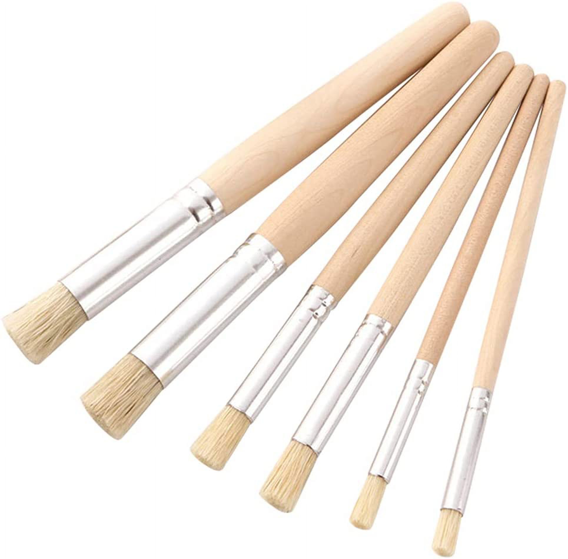 6 Pieces Portable Acrylic Paint Brush Set for Acrylic Watercolor Oil ...