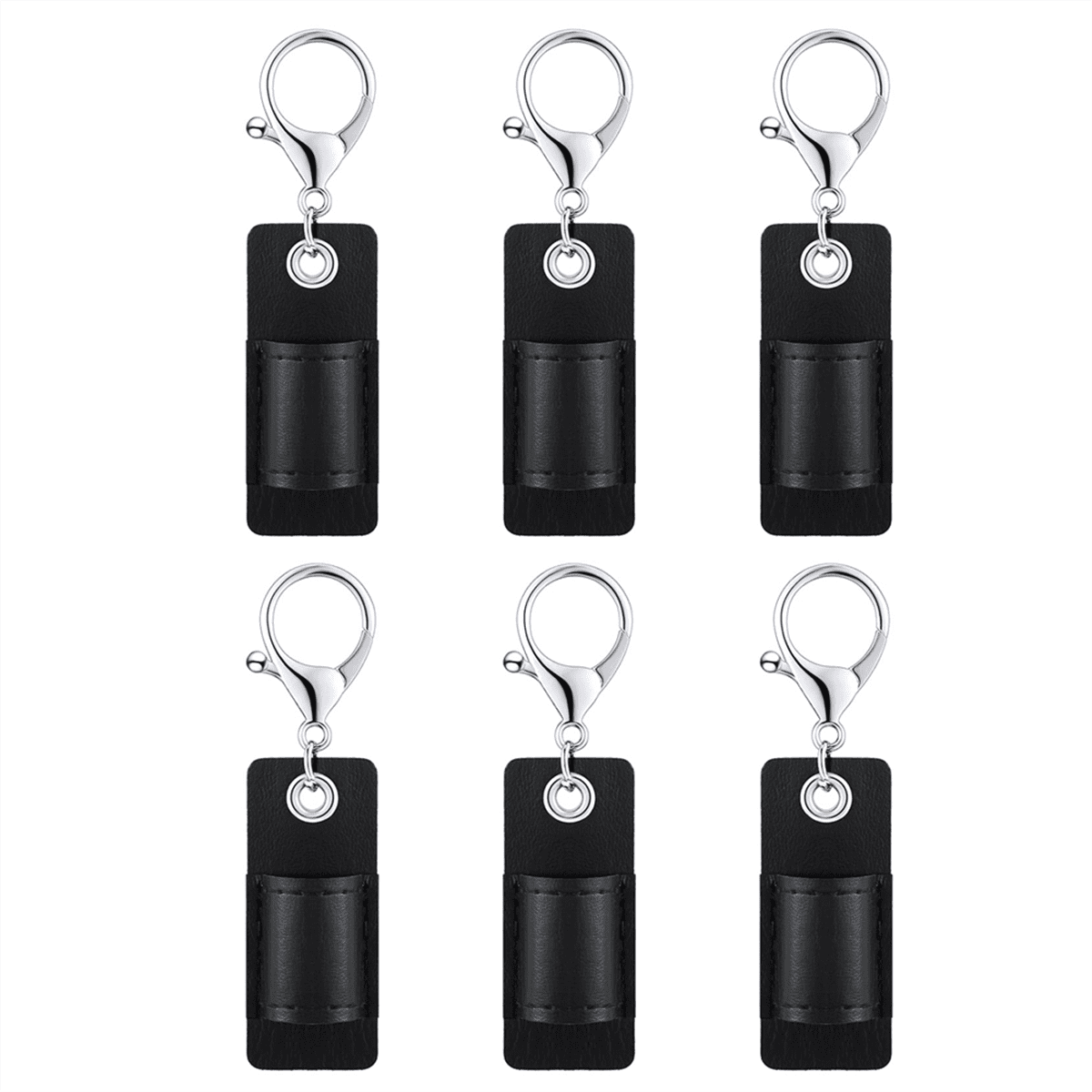 6 Pieces Portable Leather Pen Holder PU Badge Pencil Pocket Protector ...