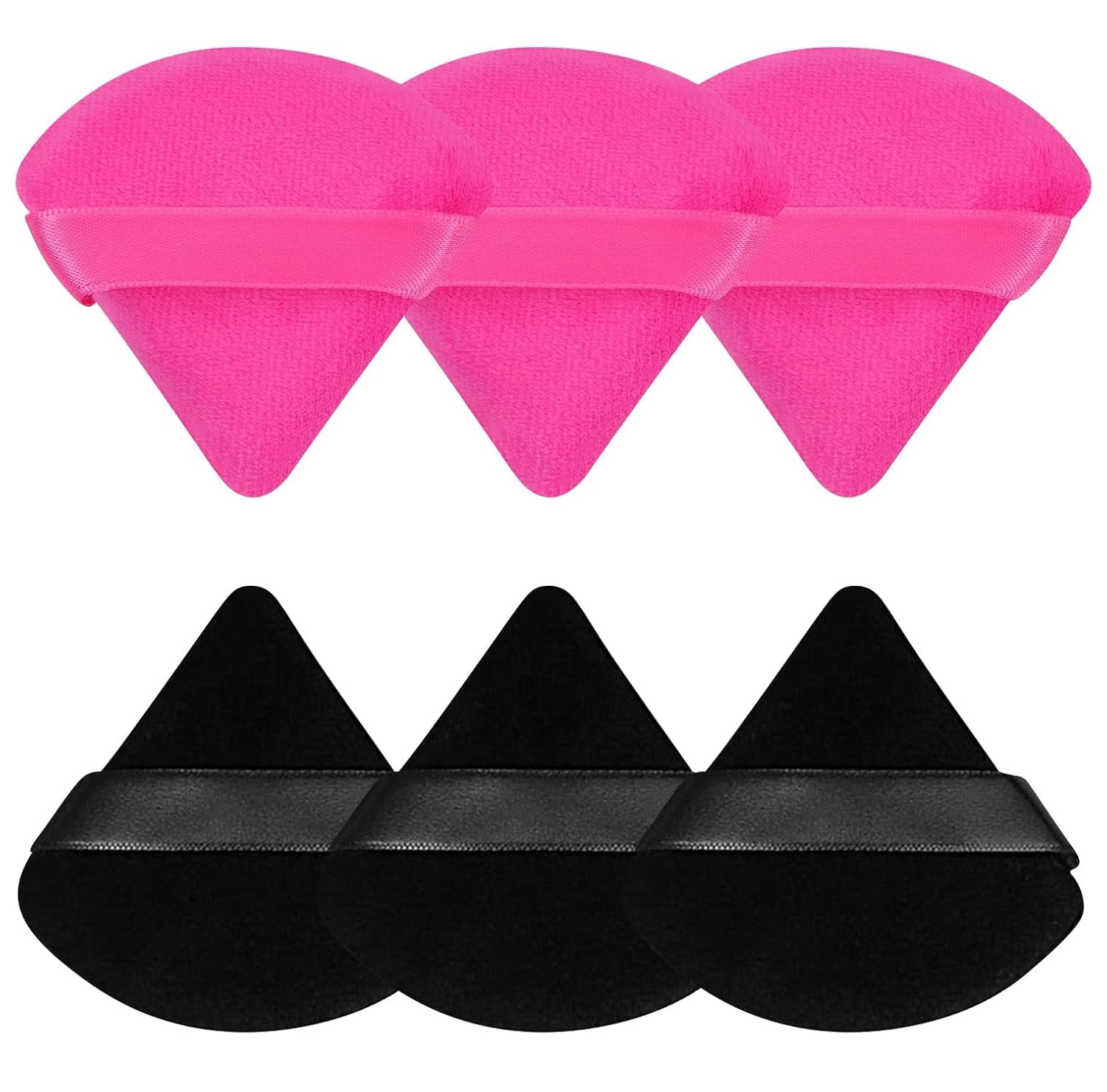 6 Pieces Powder Puff Face Makeup Sponge Soft Velour Triangle Powder Puffs Beauty Sponge Mother's ...