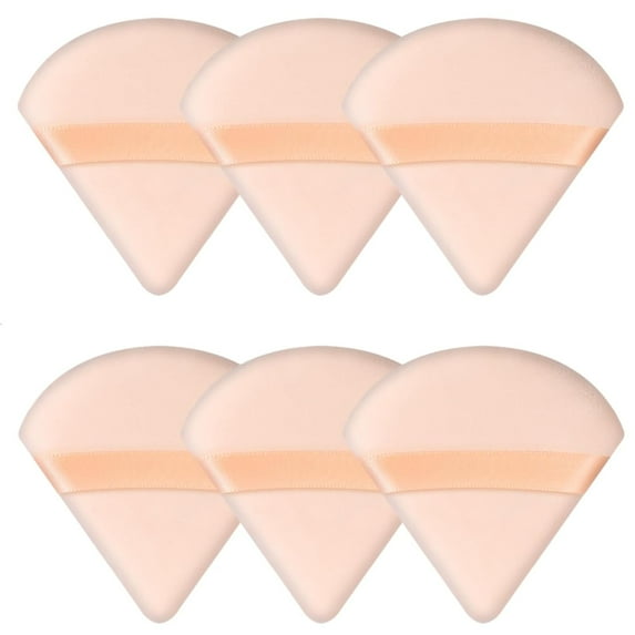 6 Pieces Powder Puff Face Makeup Sponge Soft Velour Triangle Powder ...