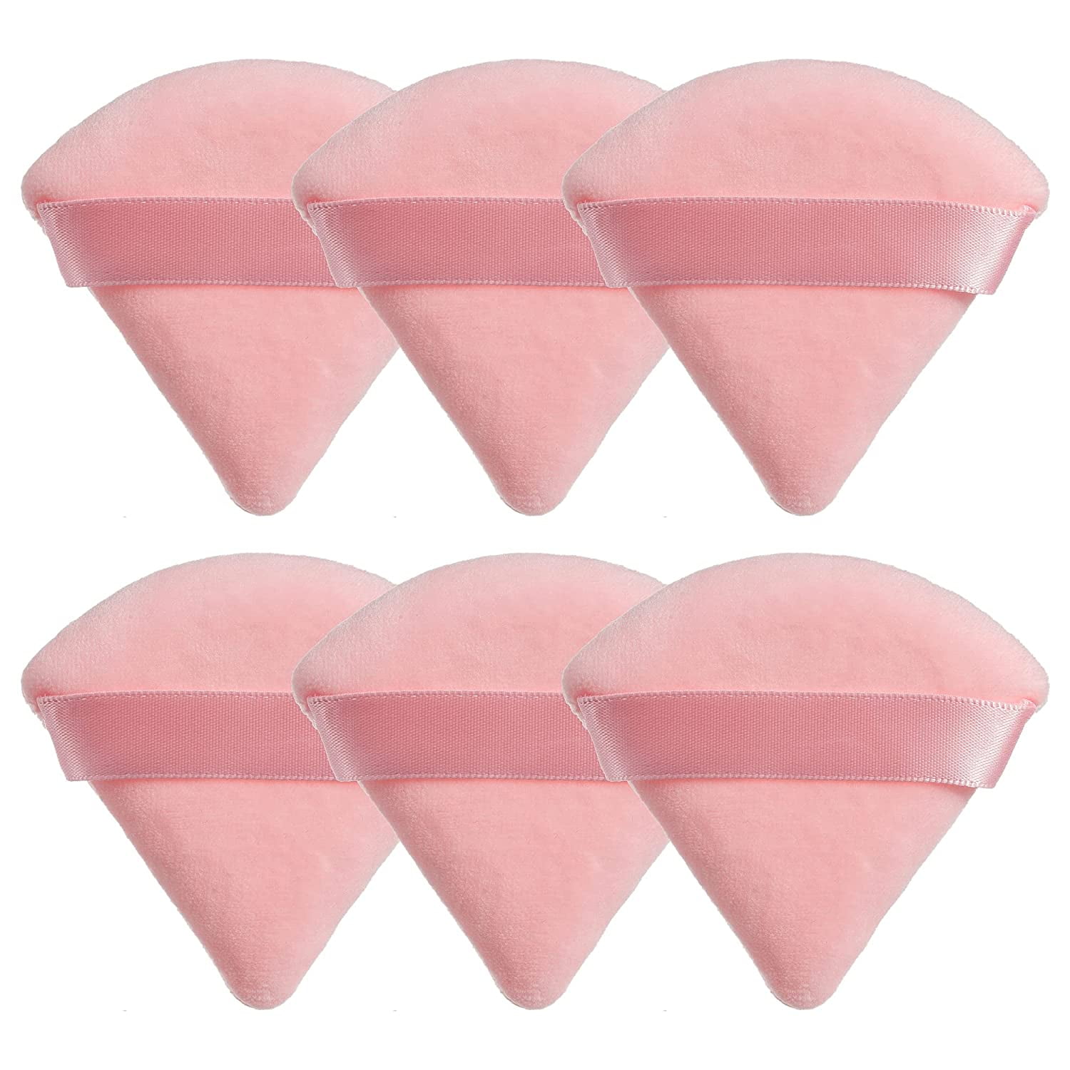 6 Pieces Powder Puff for Face Powder, Triangle Makeup Puff, Cotton ...