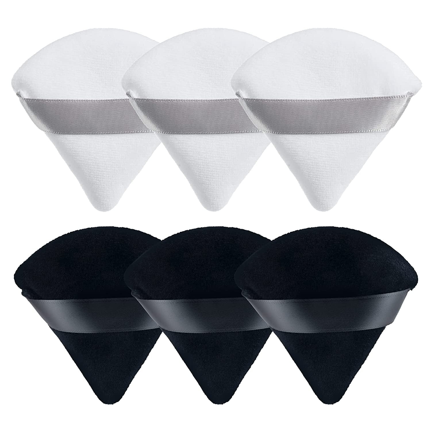 6 Pieces Powder Puff for Face Powder, Triangle Makeup Puff, Cotton ...