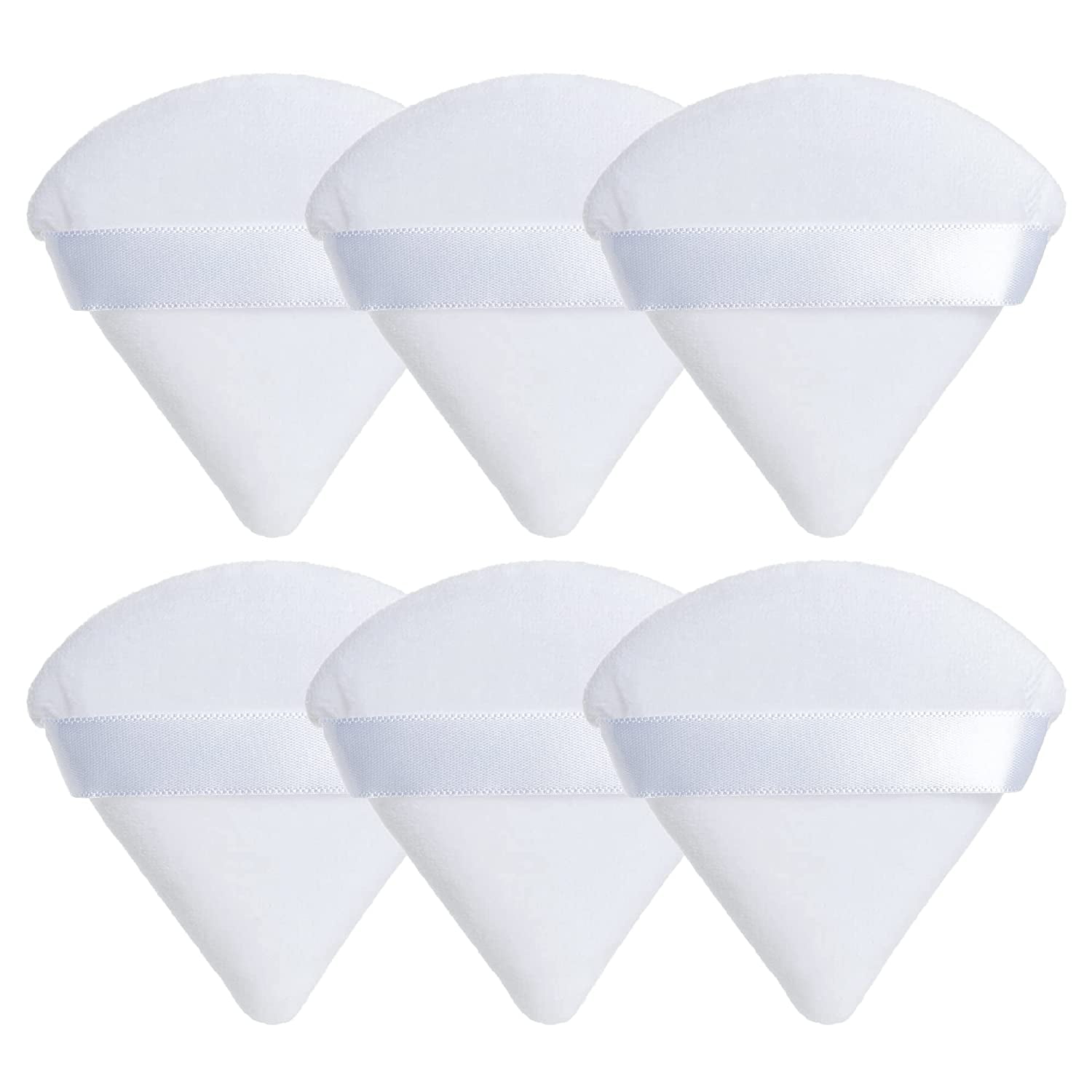 6 Pieces Powder Puff for Face Powder, Triangle Makeup Puff, Cotton ...