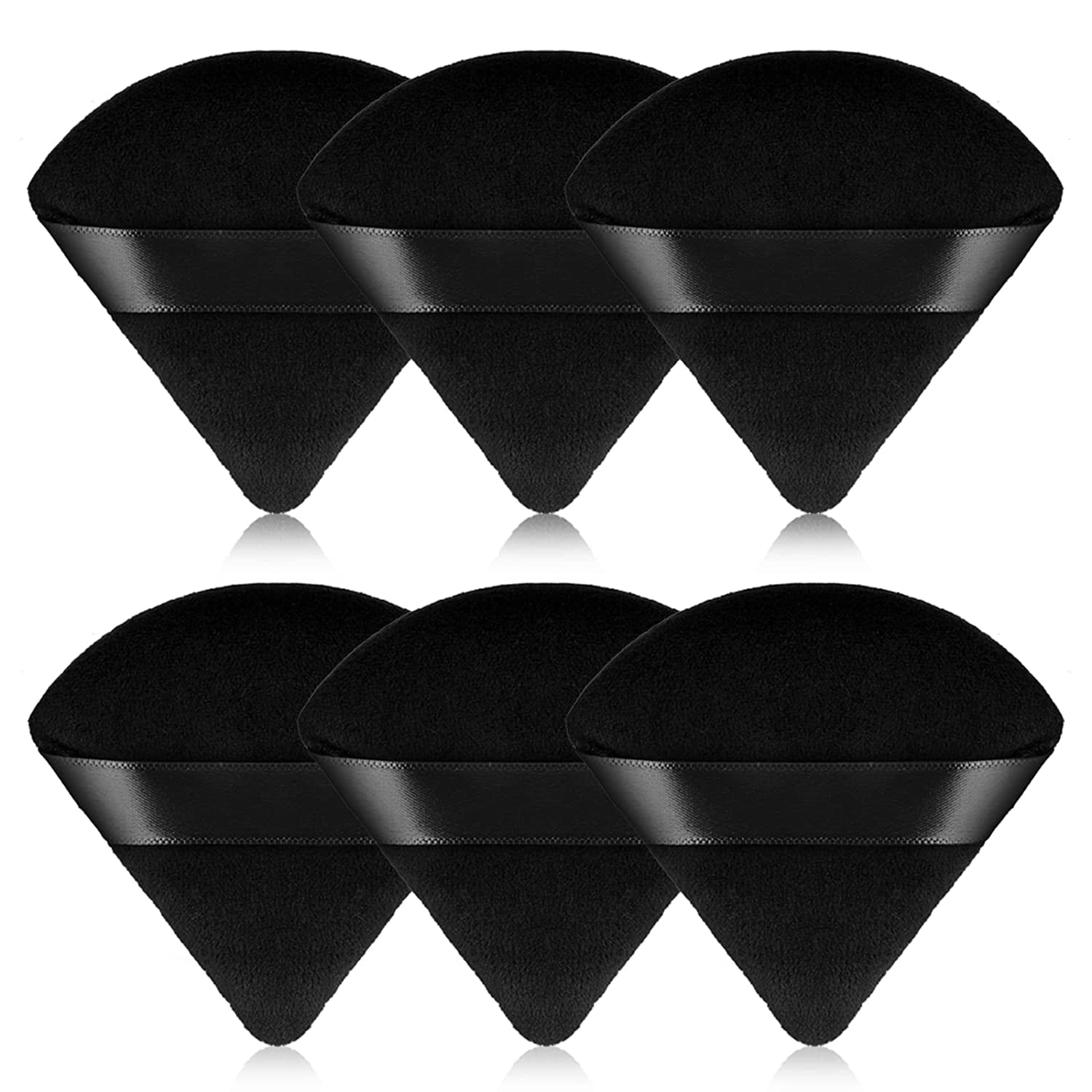 6 Pieces Powder Puff Triangle Shape Face Makeup Puff for Loose Powder ...