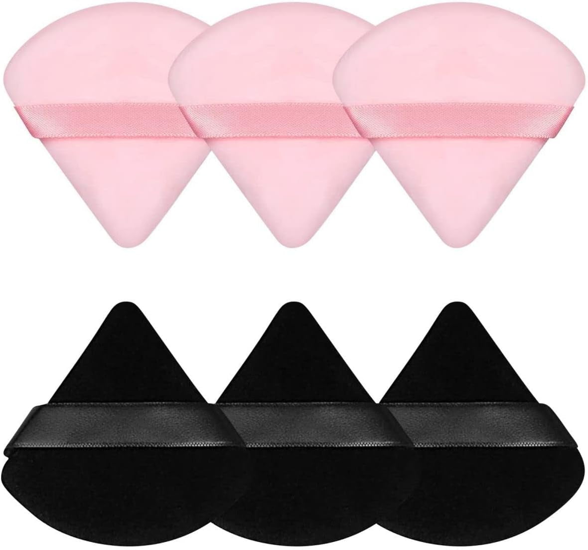 6 Pieces Puffs with Velvet Puffs with Pointed Corners Makeup Tools ...