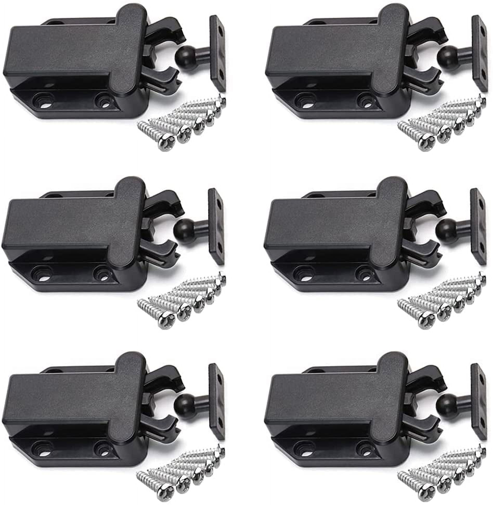 6 Pieces Push to Open Touch Release Cabinet Latches Non Magnetic Drawer ...