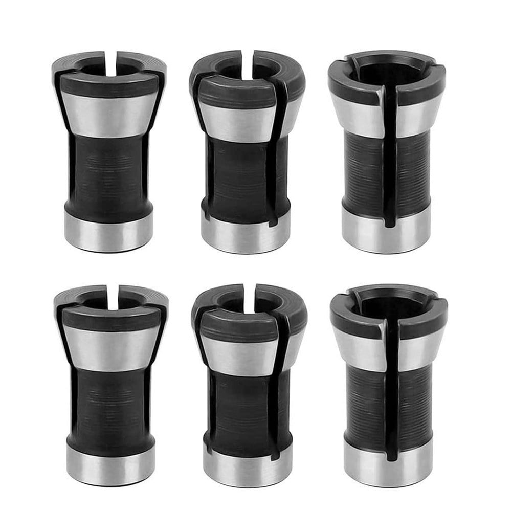 6 Pieces Router Bit Collet Chuck 6/6.35/8mm for Trimming Engraving ...