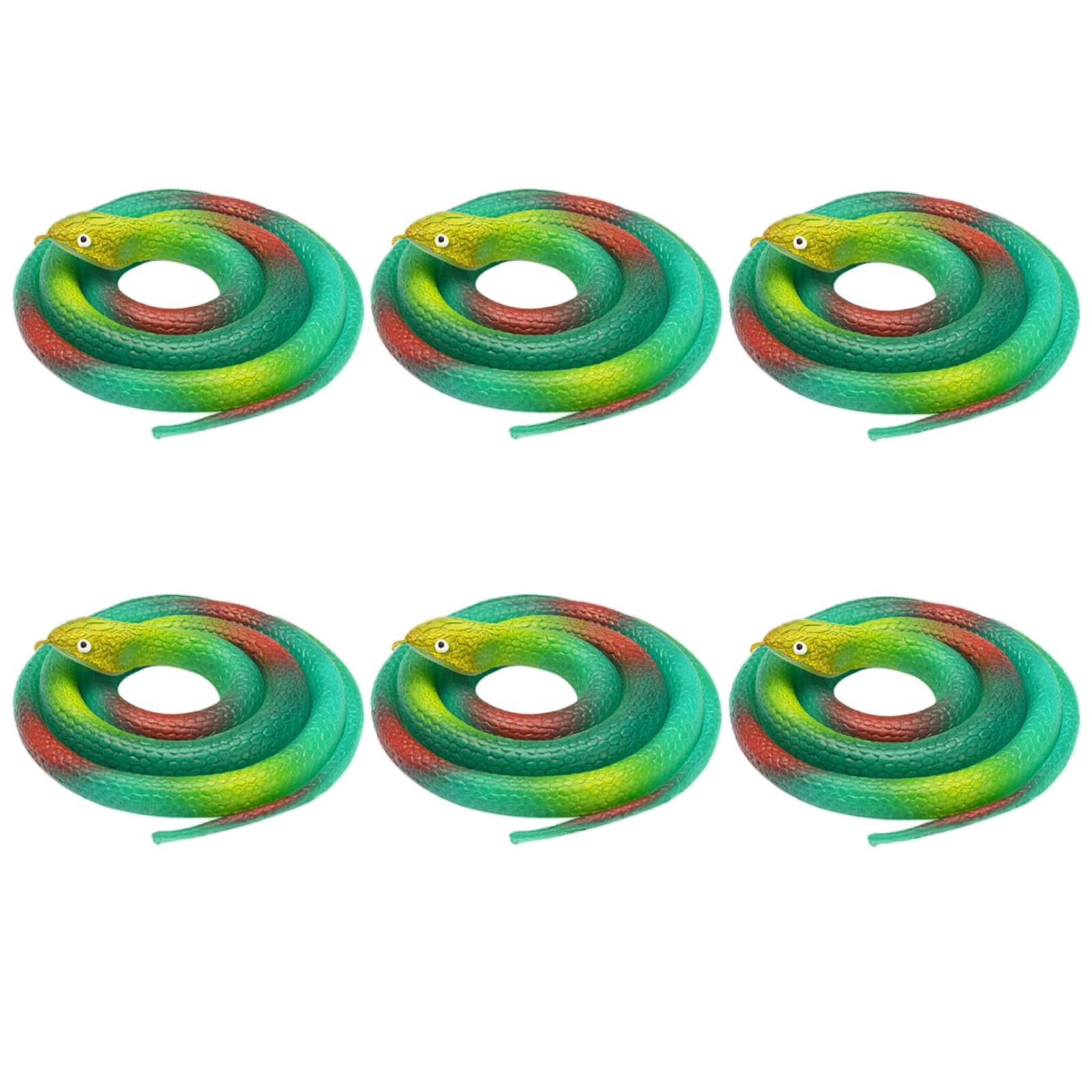 6 Pieces Rubber Snakes Realistic Keep Birds Away Fake Snake Toys for ...
