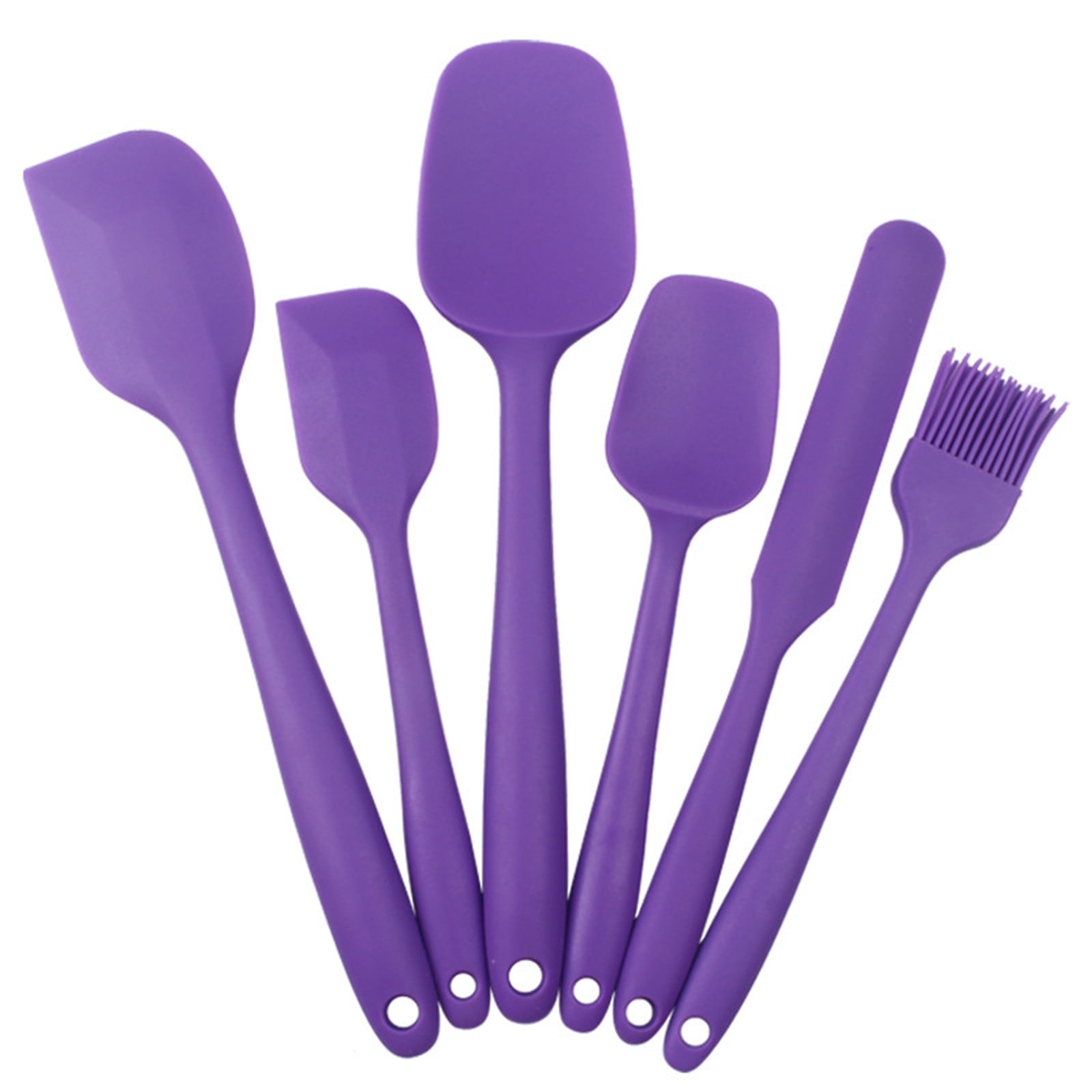 6 Pieces Silicone Spatula Set 2 in 1 Egg Flipper Spatula Tongs，Bakeware ...