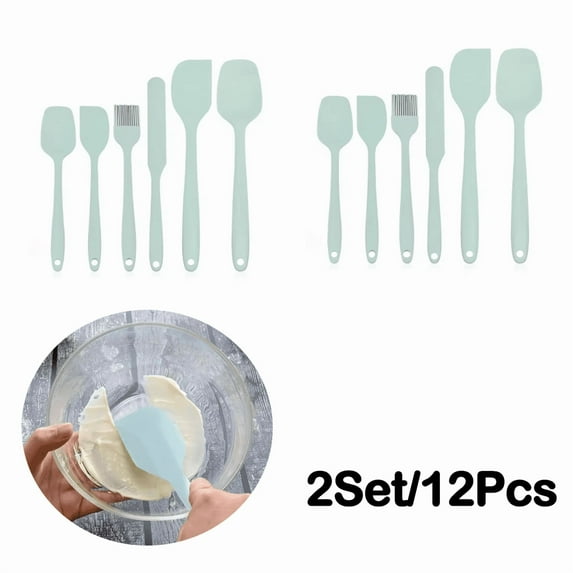 6 Pieces Silicone Spatula Set Food Grade Non Stick Heat Resistant ...