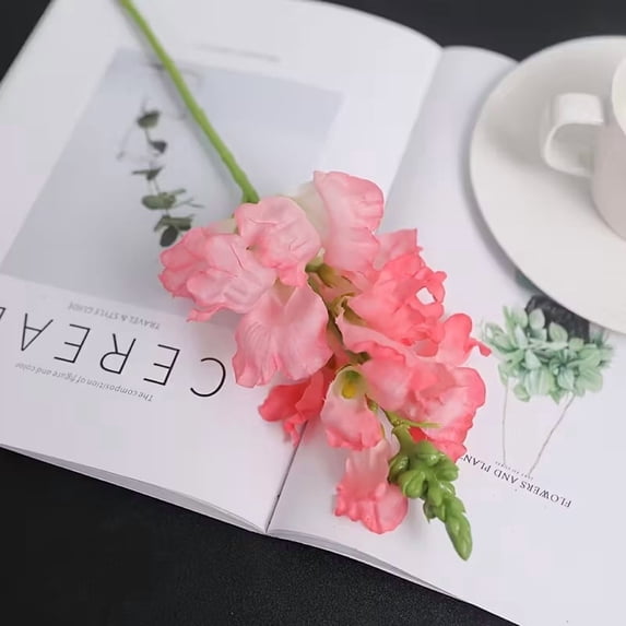 6 Pieces Silk Fabric Artificial Violets - Elegant Minimalist Floral ...