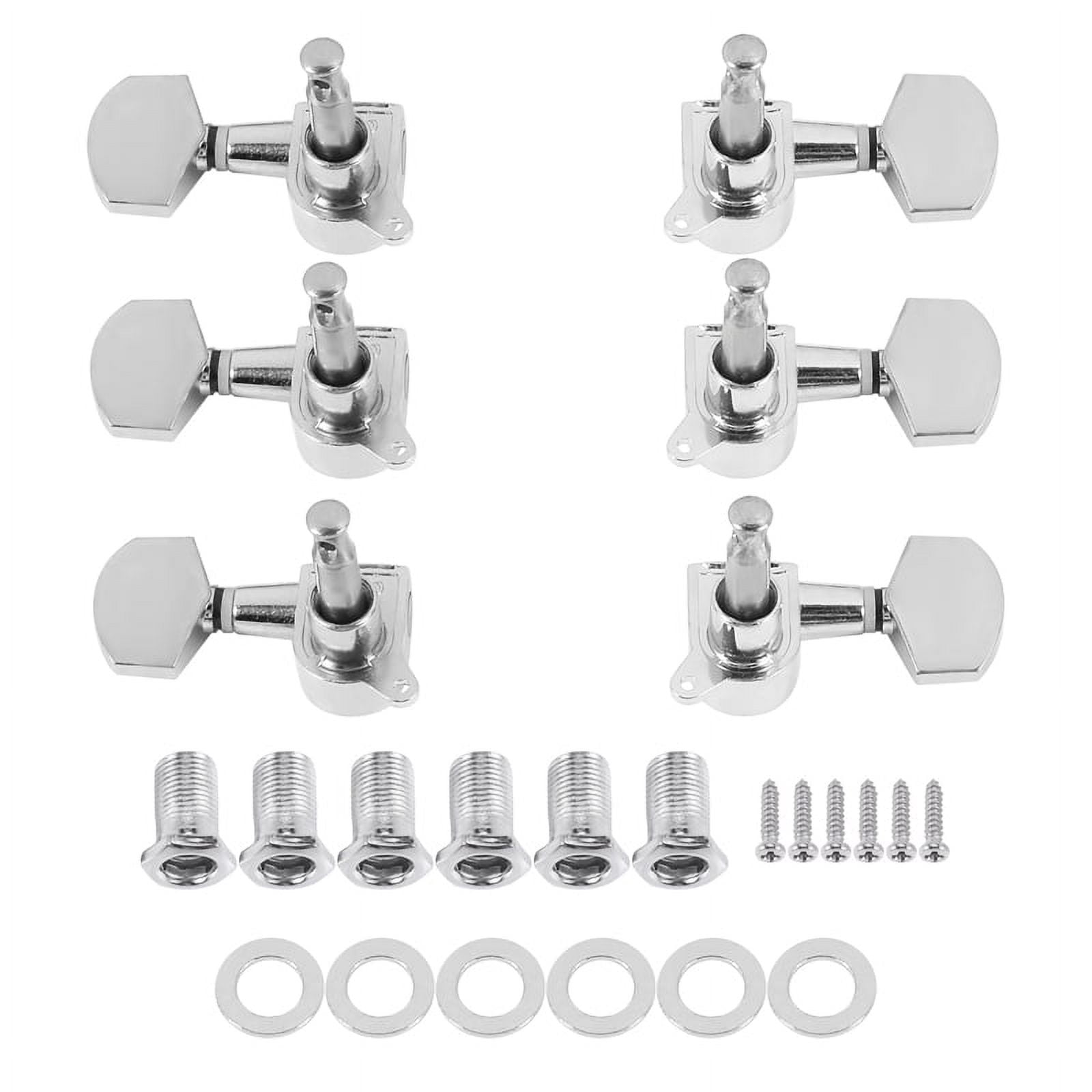 6 Pieces Silver Acoustic Guitar Machine Heads Knobs Guitar String ...