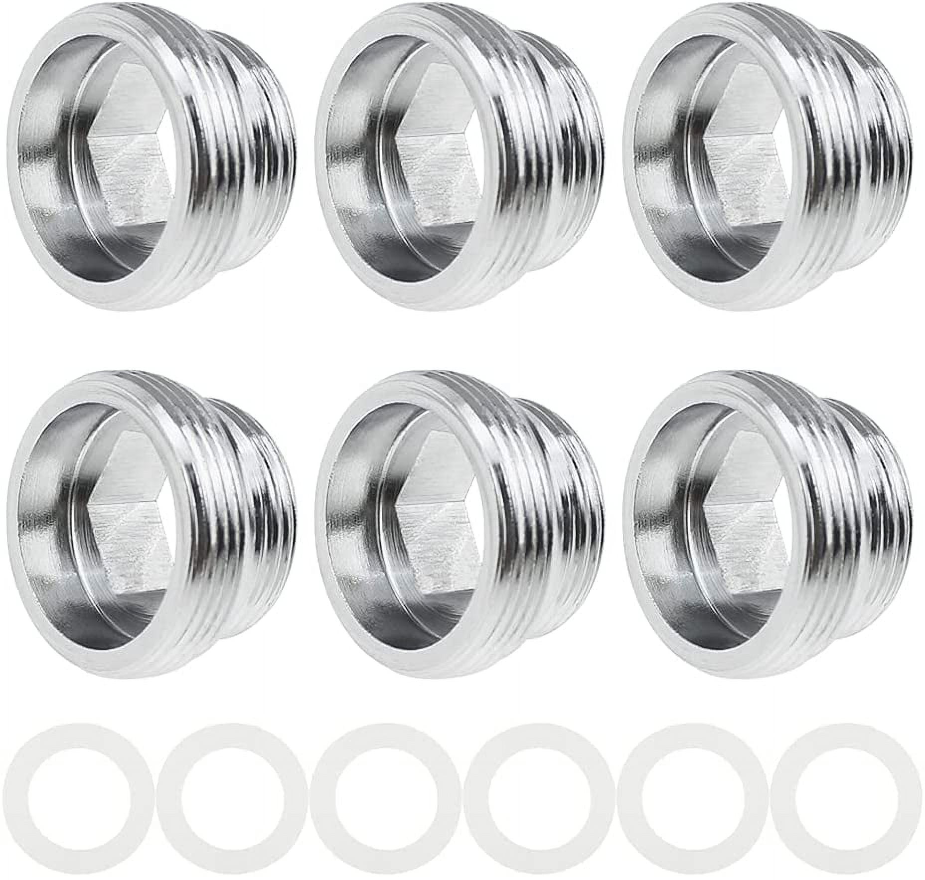 6pc High-Quality Copper Faucet Adapters M18 to M22 with Gasket for ...