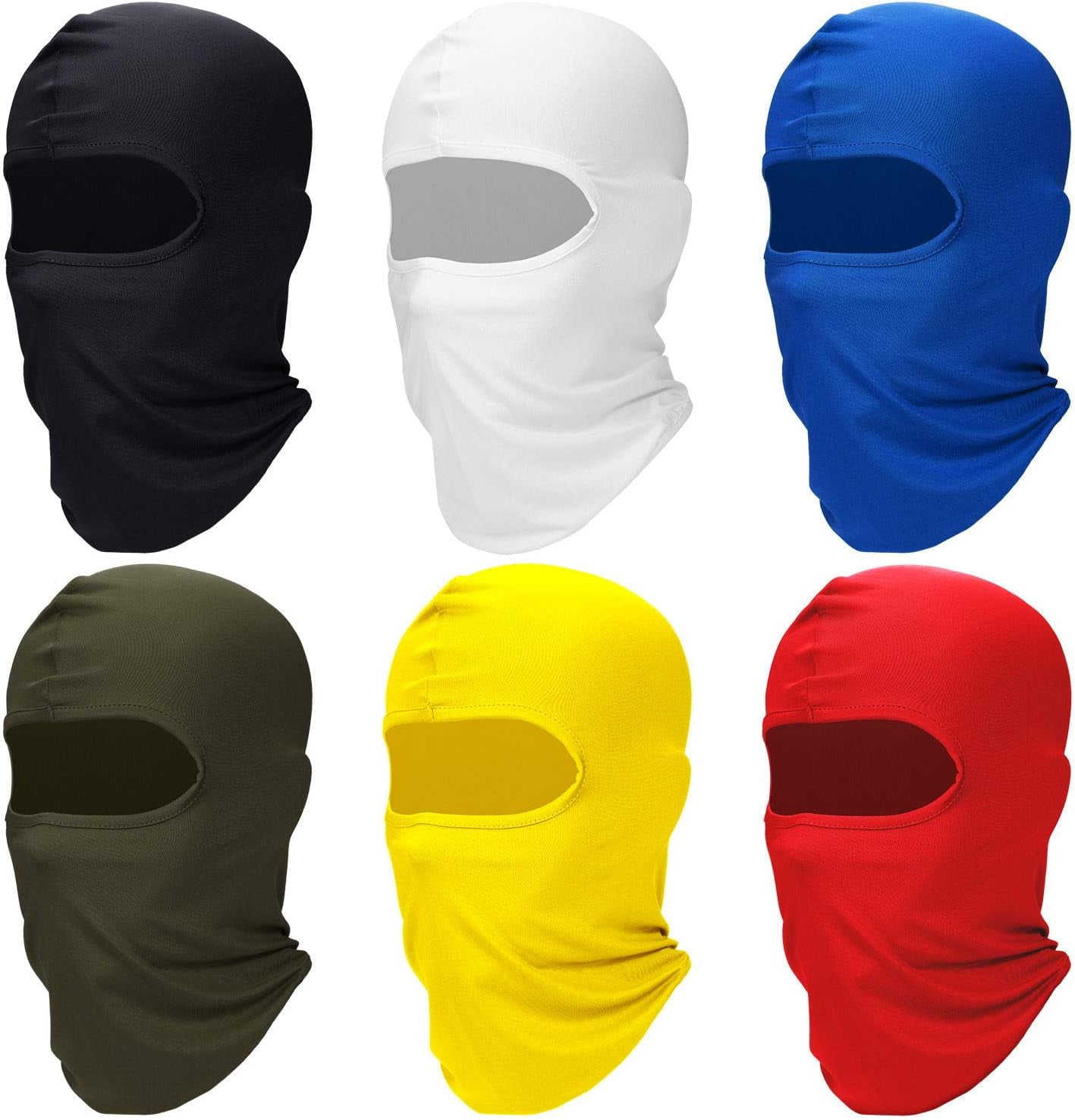 6 Pieces Ski Mask Full Face Cover UV Sun Protection Balaclava Summer ...