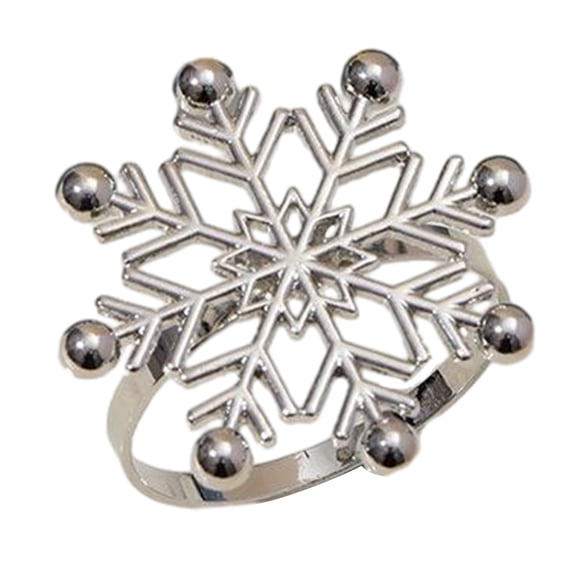 6 Pieces Snowflake Napkin Rings Aluminum Napkin Rings Napkin Buckles ...