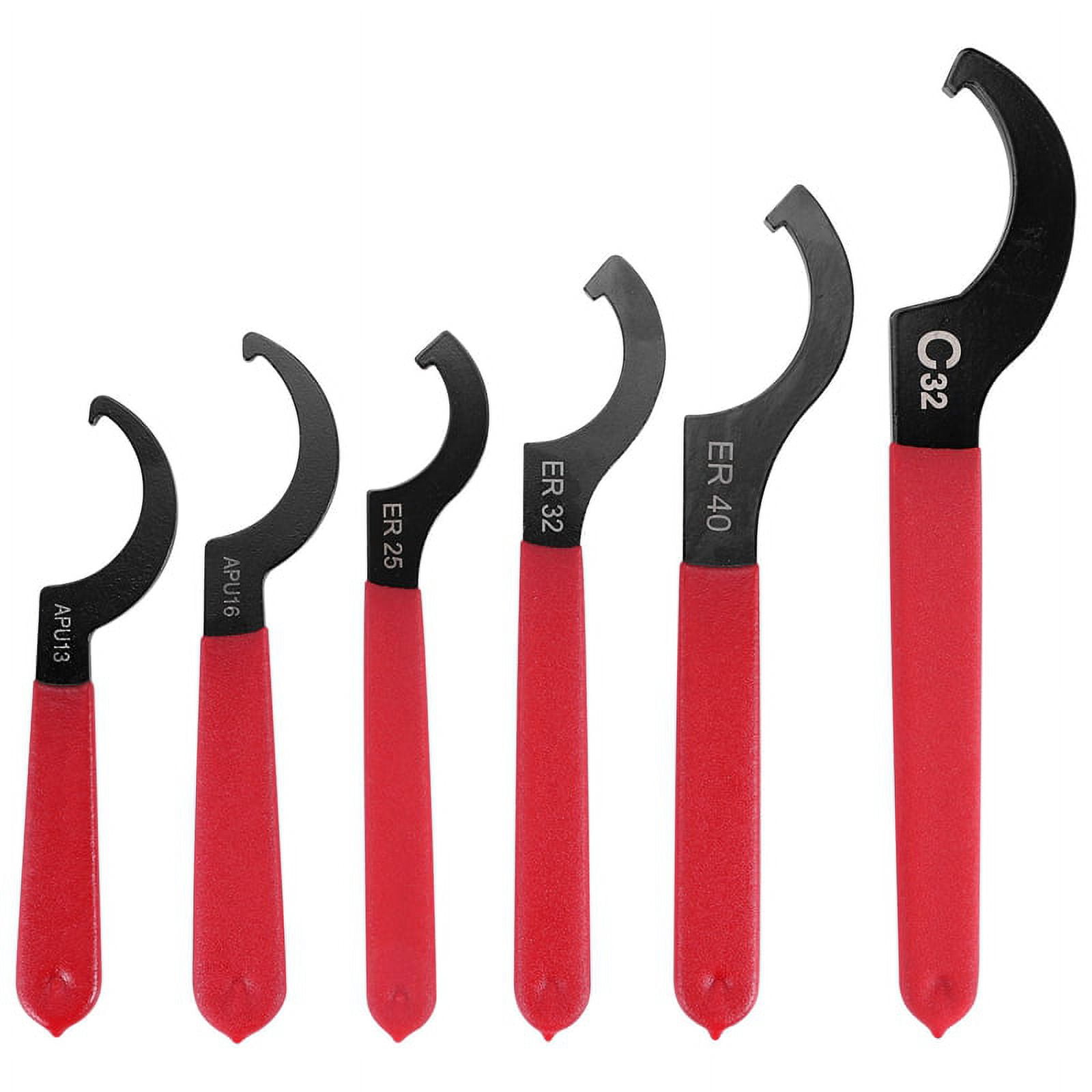 6 Pieces Spanner Wrench Set Adjustable Coilover Wrench Spanners Hook ...