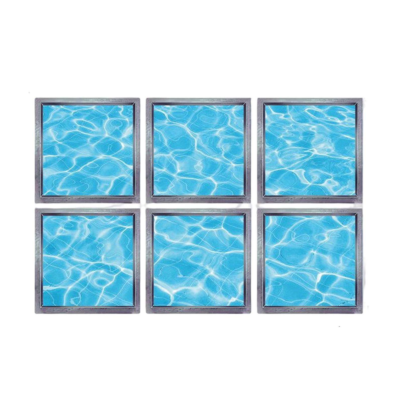 6 Pieces Square Bathtub Appliques Bath Tub Decal Decals Tub Treads ...
