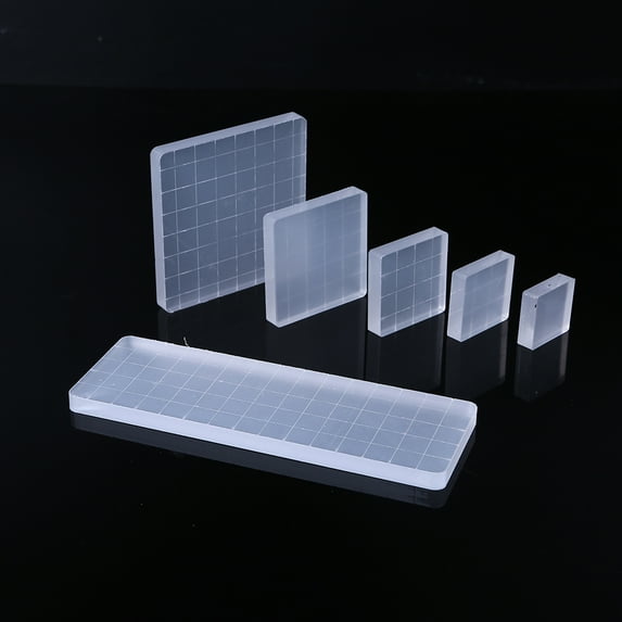 6 Pieces Stamp Blocks Acrylic Clear Essential Stamping Tools Set with ...
