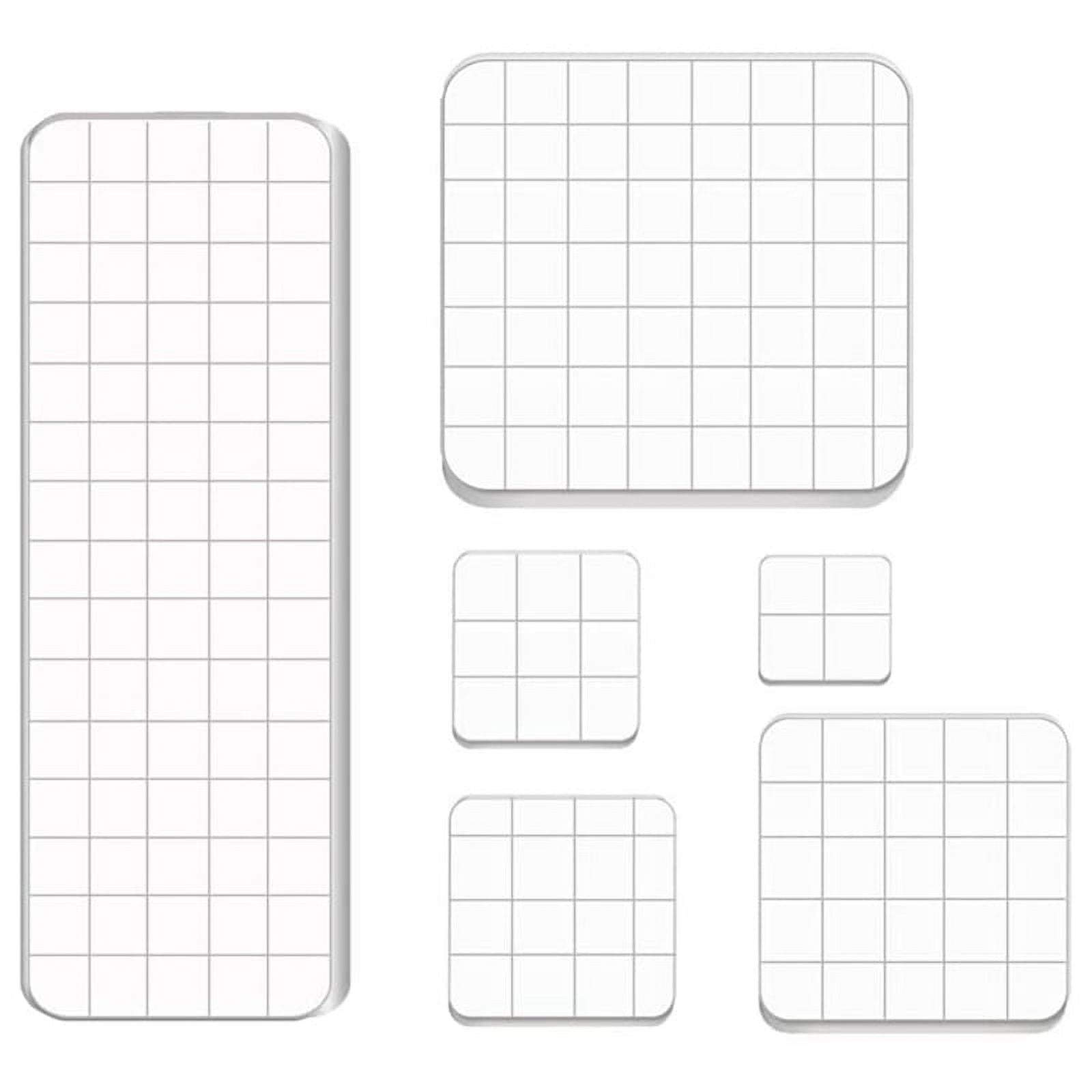 Exogio 6 Pieces Clear Acrylic Stamp Blocks with Grid Lines - Walmart.com