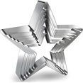 6 Pieces Star Cookie Cutters Set - Stainless Steel Five-Pointed Shaped ...