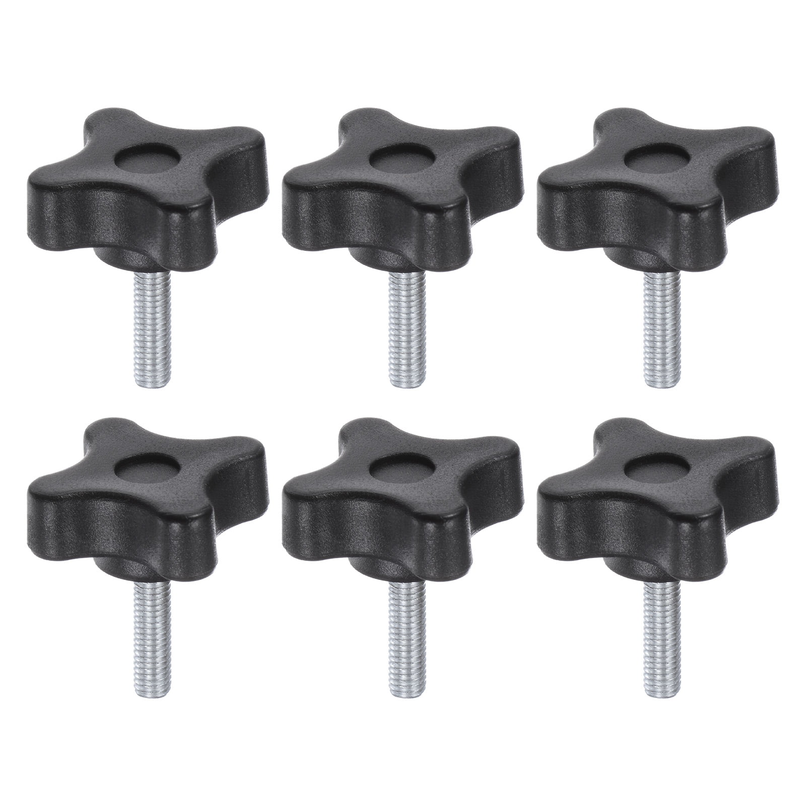 6 Pieces Star Knobs M5 x 20mm Plastic 4-Star Stud Knob Hand Tightening ...