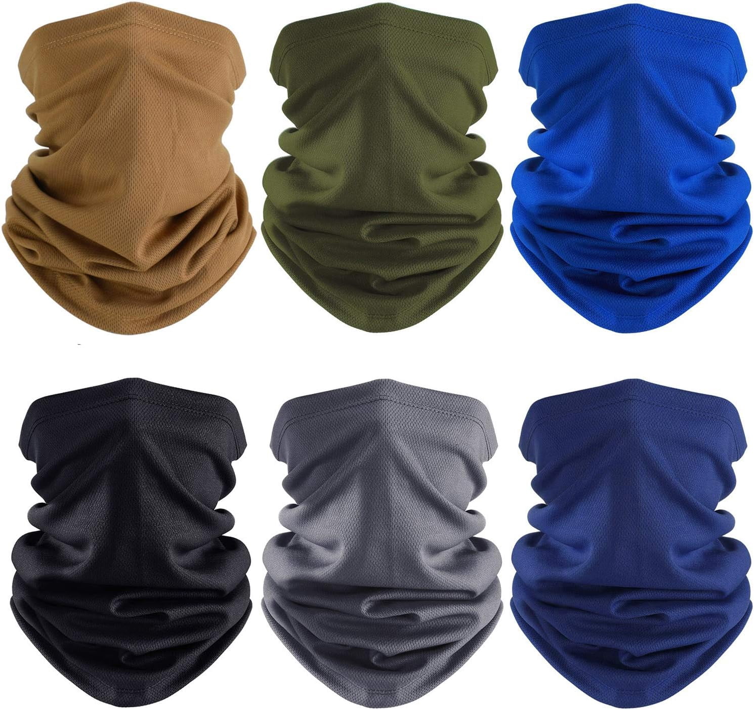 6 Pieces Summer UV Protection Cooling Neck Gaiter Face Clothing Neck ...