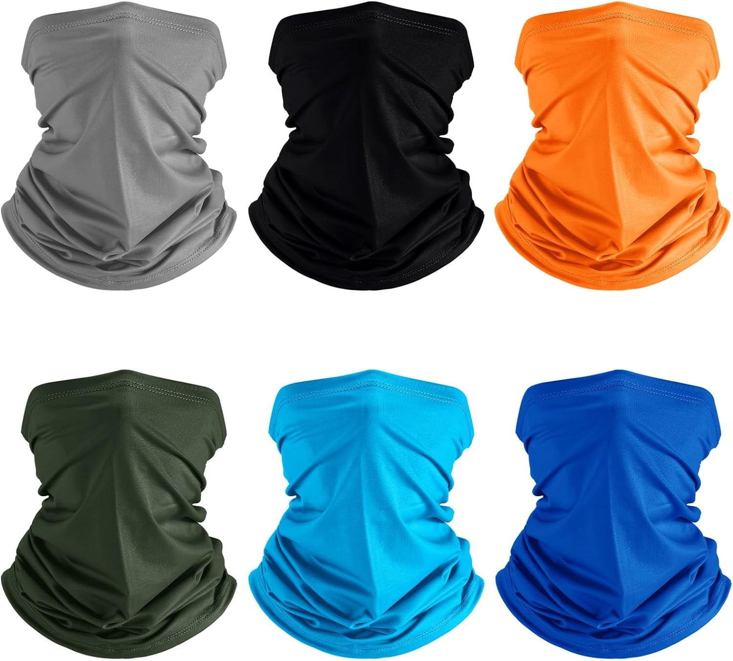 6 Pieces Summer UV Protection Cooling Neck Gaiter Face Clothing Neck ...
