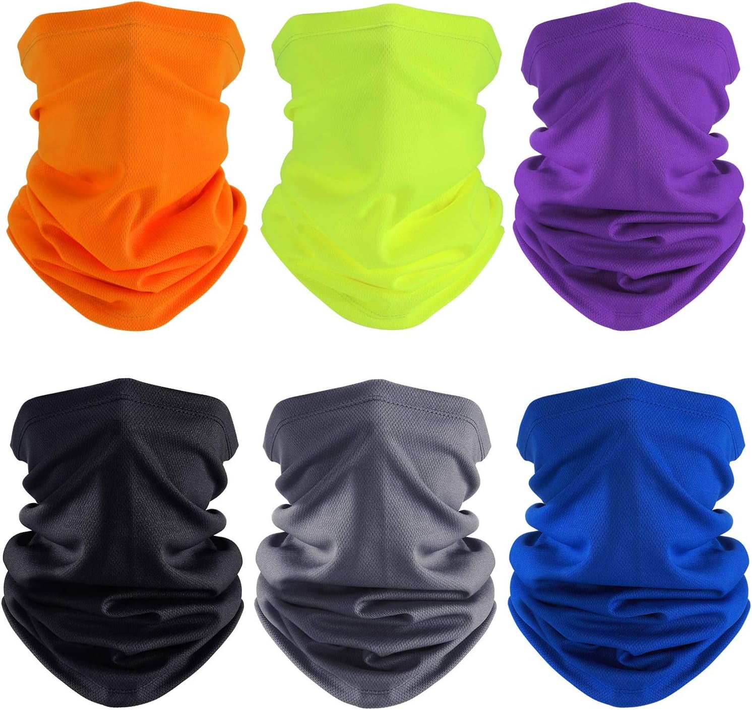 6 Pieces Summer UV Protection Cooling Neck Gaiter Face Clothing Neck ...