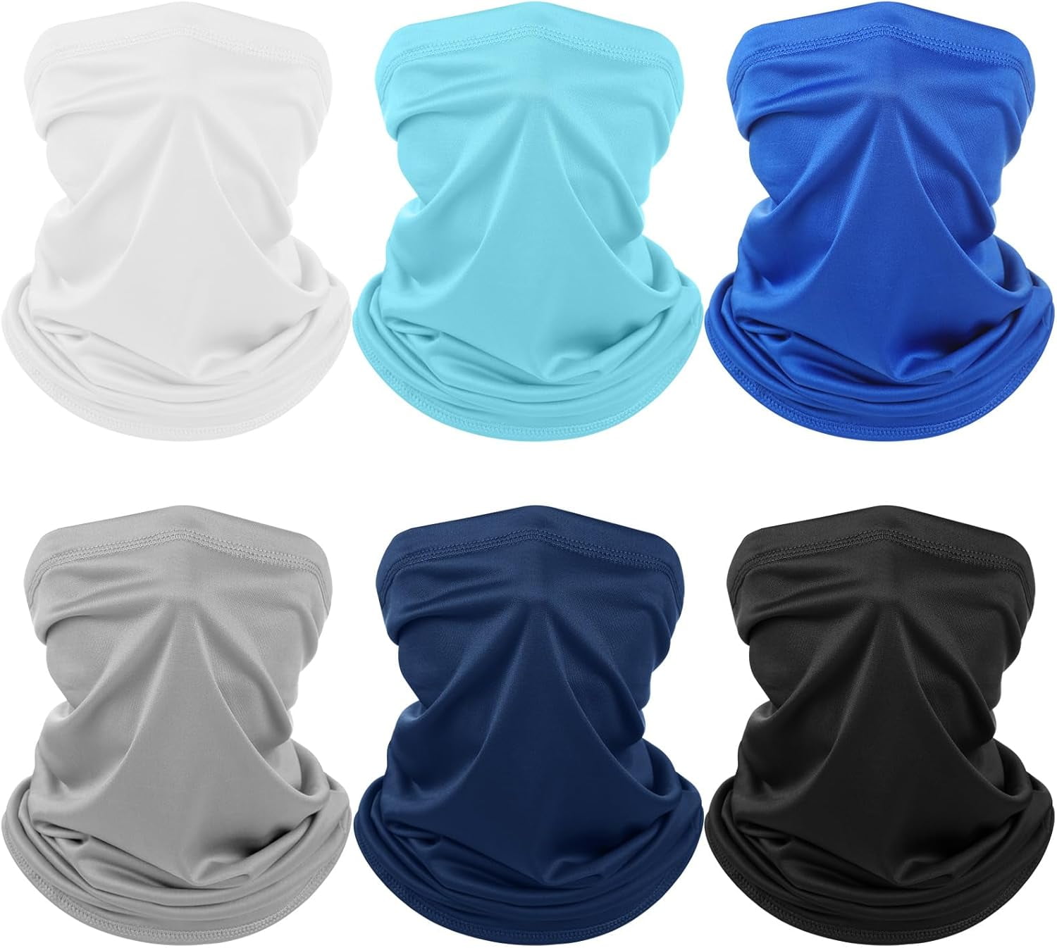 6 Pieces Summer UV Protection Cooling Neck Gaiter Face Clothing Neck ...