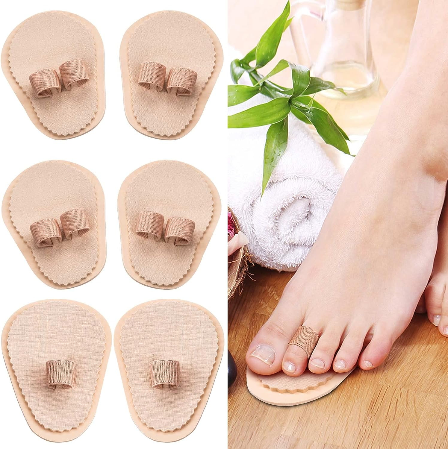 6 Pieces Toe Straightener Cushions Pads, Toe Splint Regulator Corrector ...