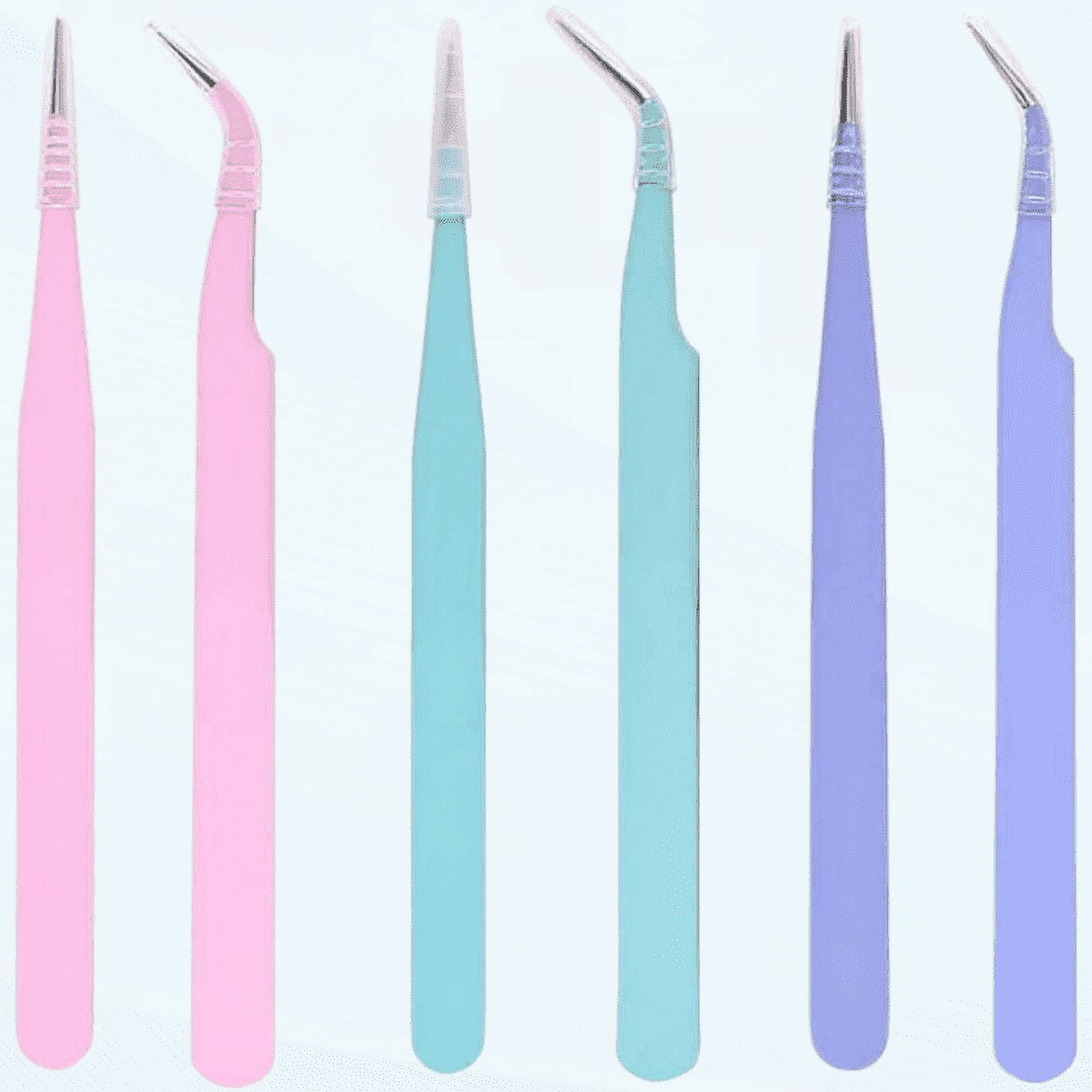 6 Pieces Tweezers Professional Stainless Steel Tweezers Set Straight ...