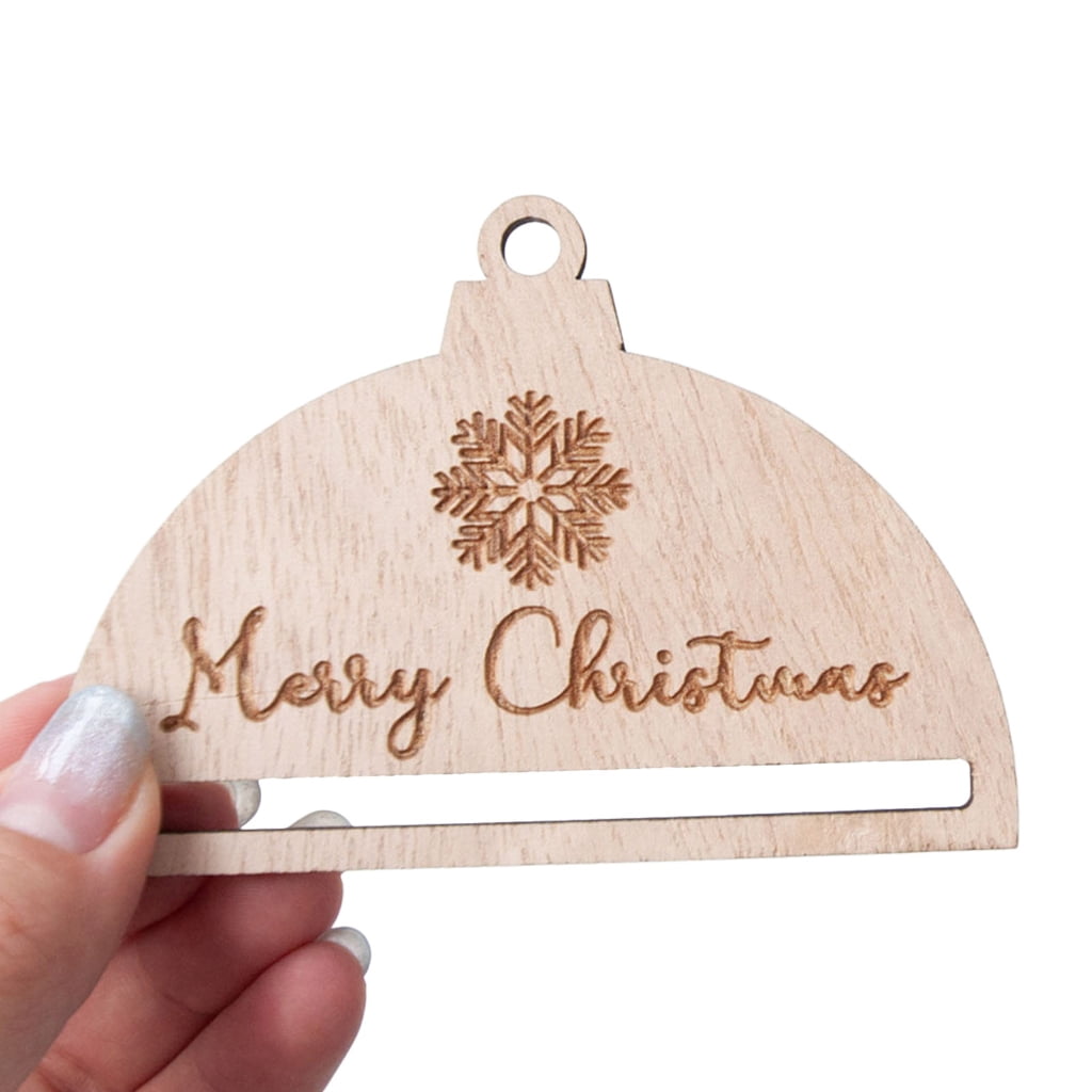 6 Pieces Unfinished Wood Slices Christmas Tree Pendant Ornaments ...