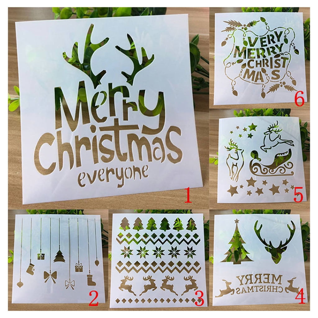 6 Pieces Wedding Cake Stencil Christmas Cake Decorating Templates for ...
