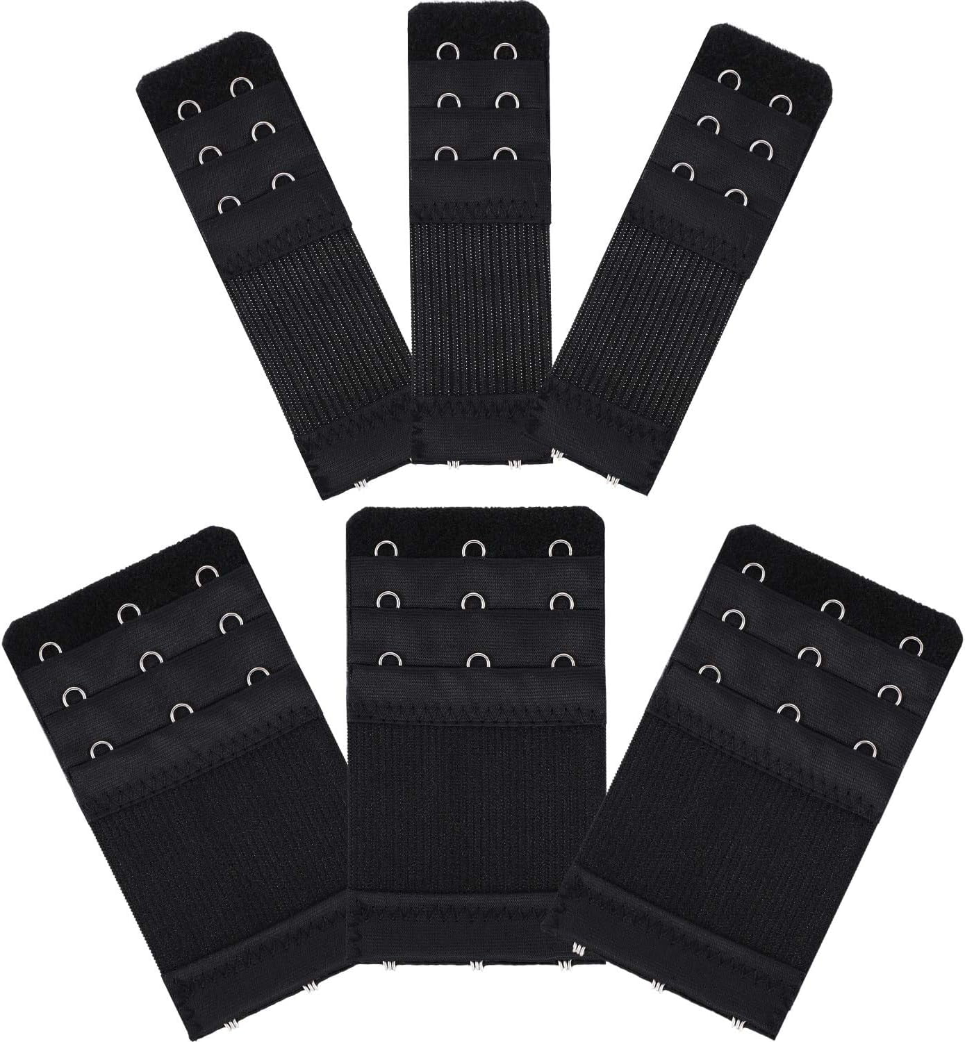 6 Pieces Women's Bra Extenders Elastic Stretchy Bra Extension Strap, 3 ...