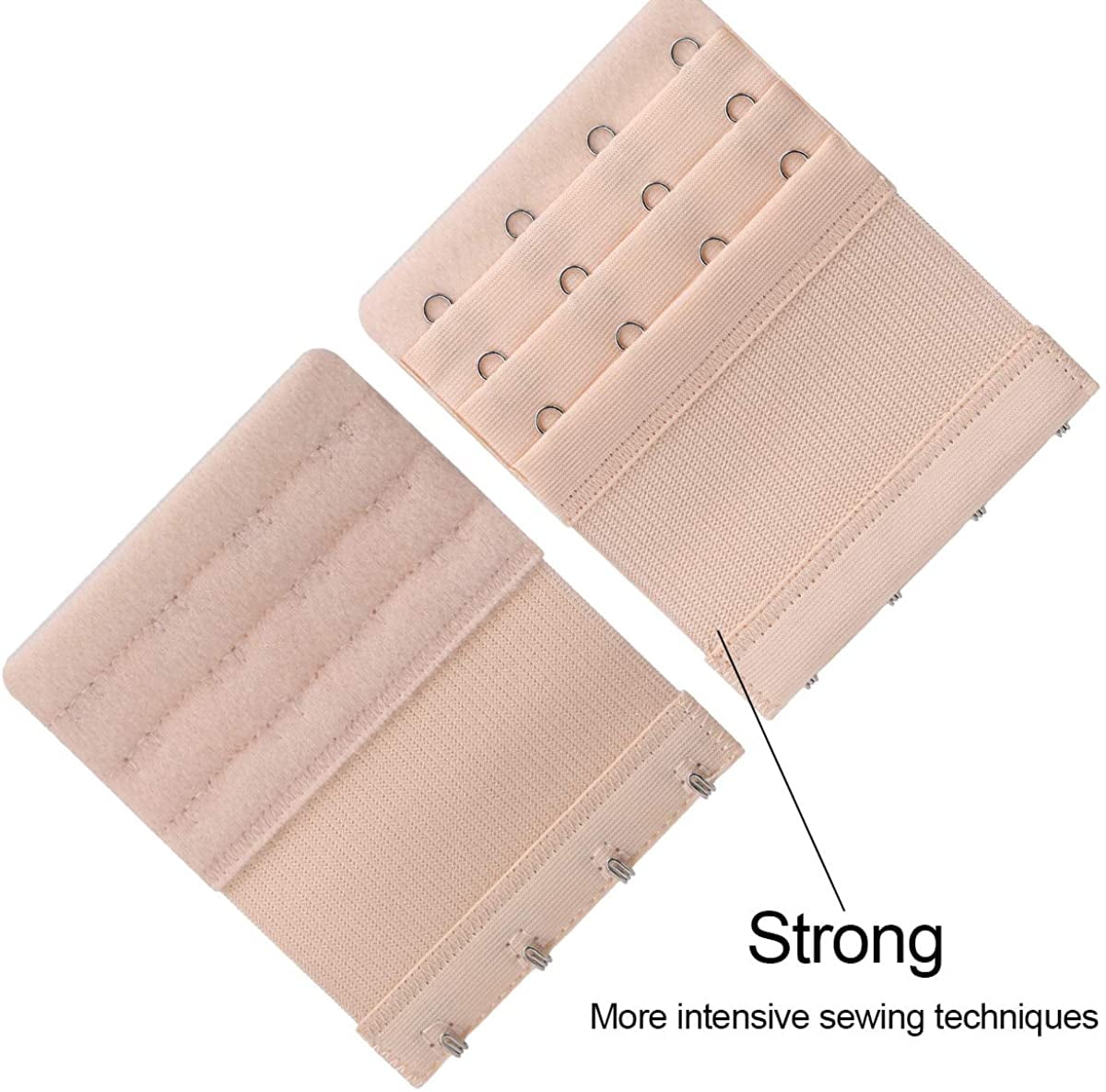 6 Pieces Women's Soft Comfortable Elastic Bra Extenders Bra Extension ...