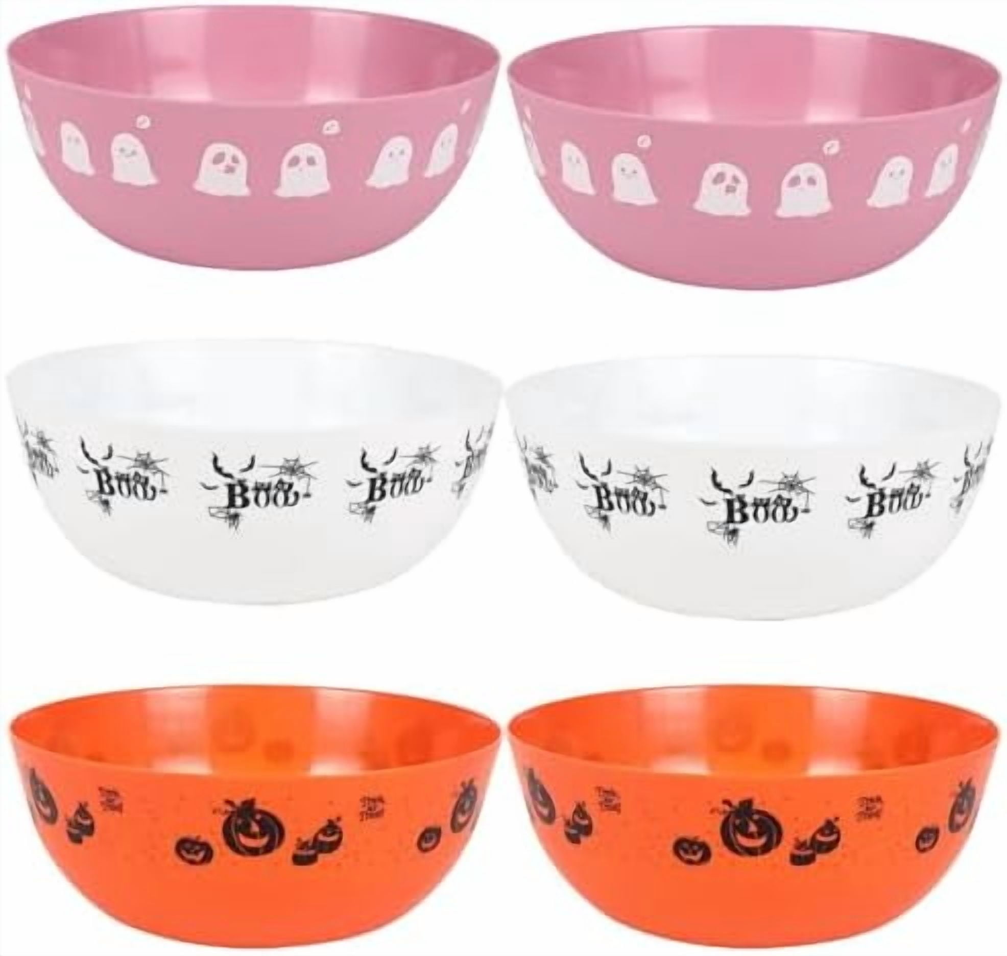 6 Pieces halloween bowls for candy large - Plastic Trick or Treat Bowls ...