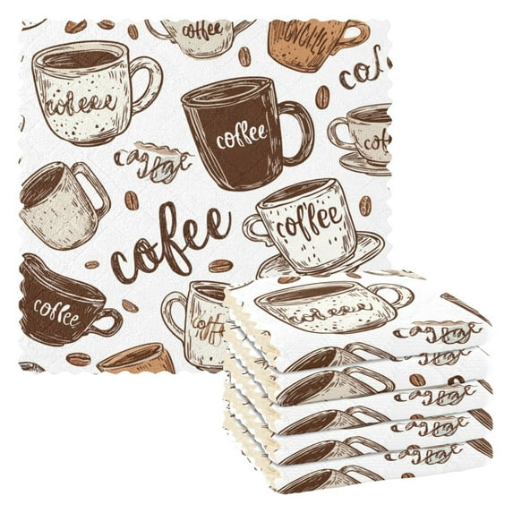 6 Pieces of Kitchen Towels 11x11Inch Kitchen Dish Cloths Kitchen Dish ...