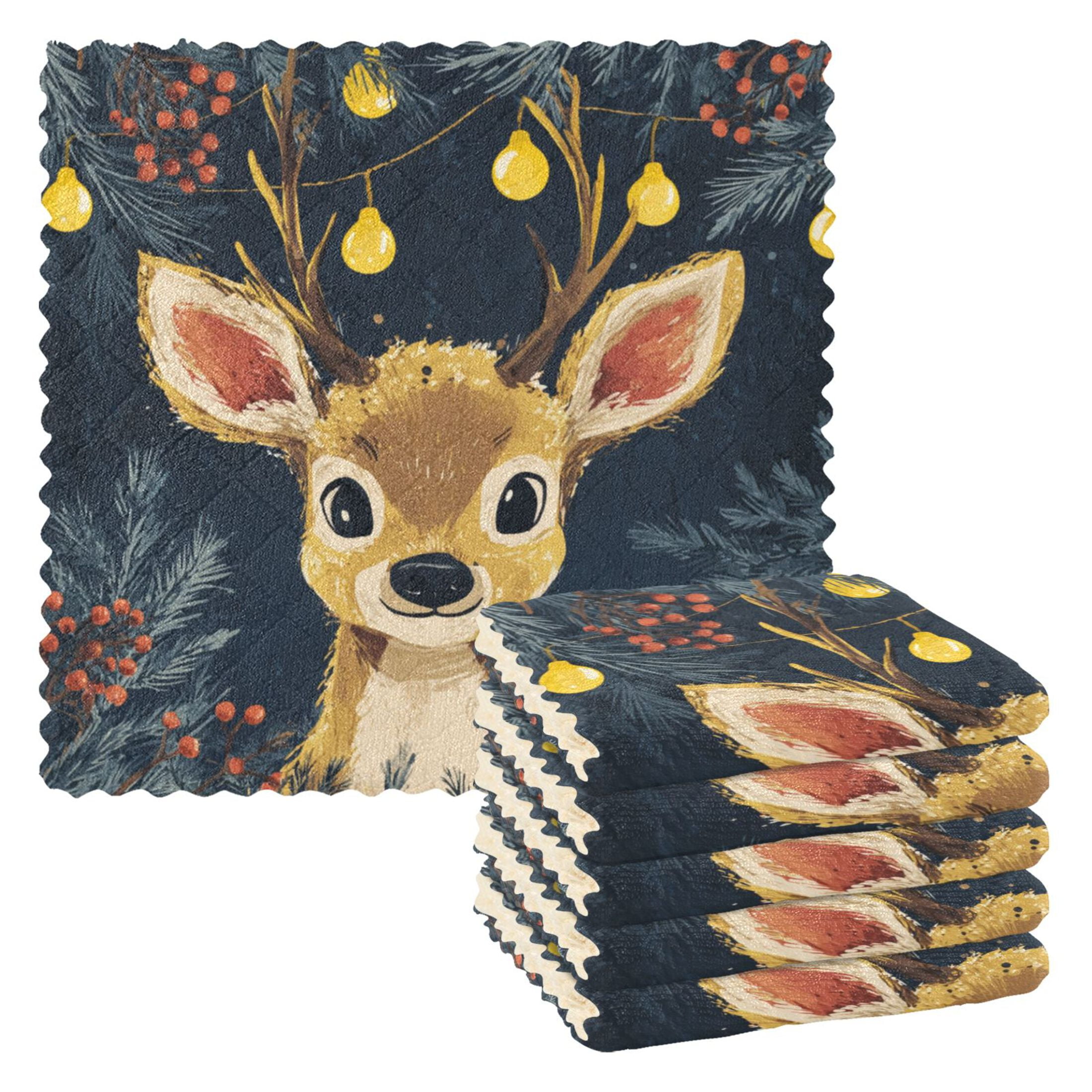 6 Pieces of Kitchen Towels 11x11Inch Kitchen Dish Cloths Kitchen Dish ...