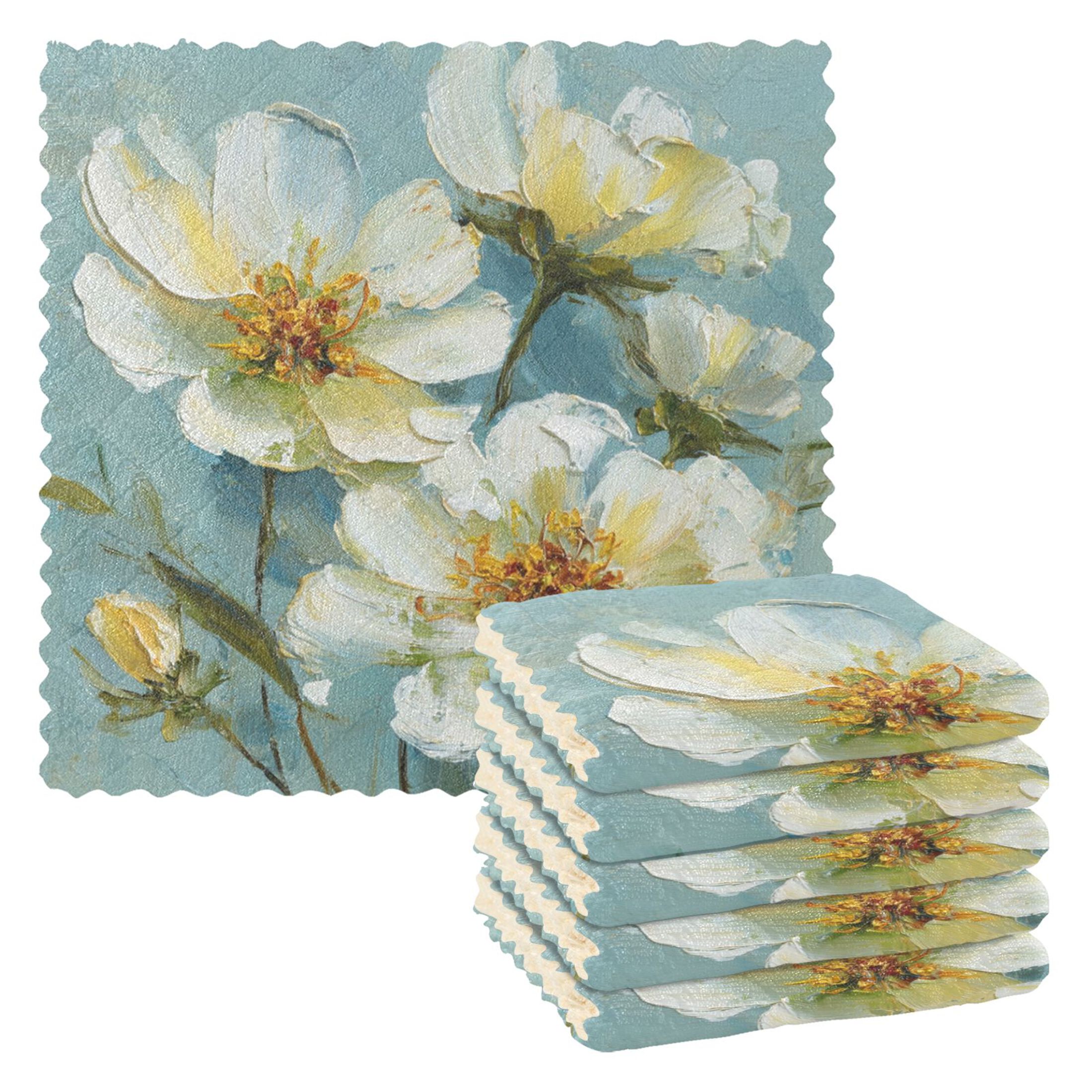 6 Pieces of Kitchen Towels 11x11Inch Kitchen Dish Cloths Kitchen Dish ...