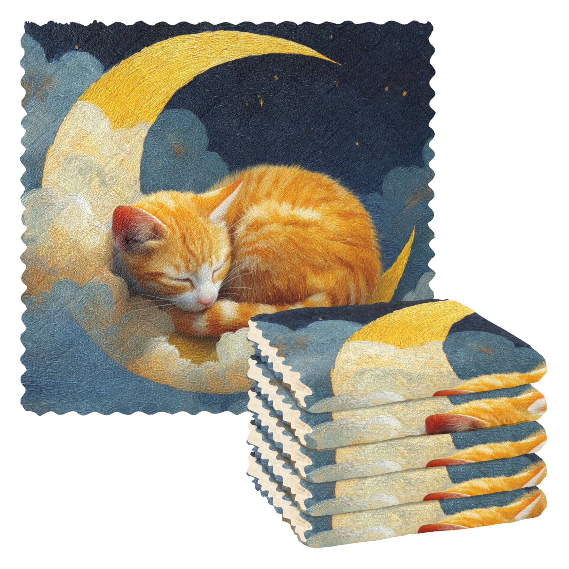 6 Pieces of Kitchen Towels 11x11Inch Kitchen Dish Cloths Kitchen Dish ...