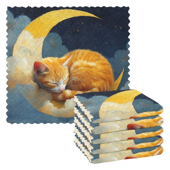 6 Pieces of Kitchen Towels 11x11Inch Kitchen Dish Cloths Kitchen Dish ...