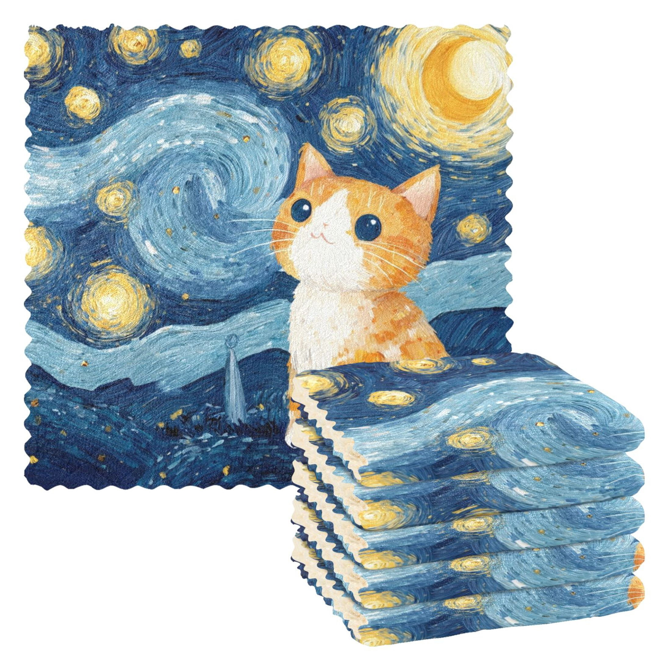 6 Pieces of Kitchen Towels 11x11Inch Kitchen Dish Cloths Kitchen Dish ...