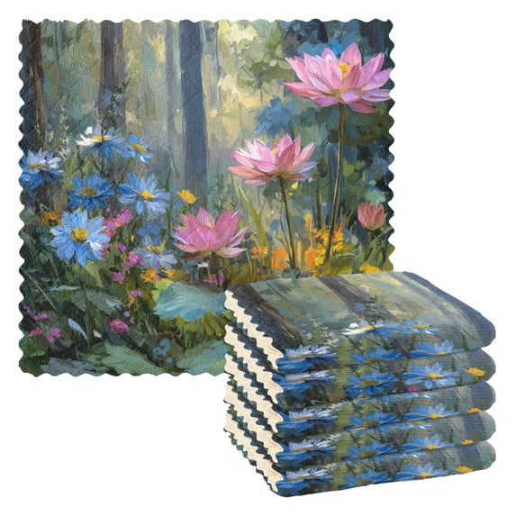 6 Pieces of Kitchen Towels 11x11Inch Kitchen Dish Cloths Kitchen Dish ...