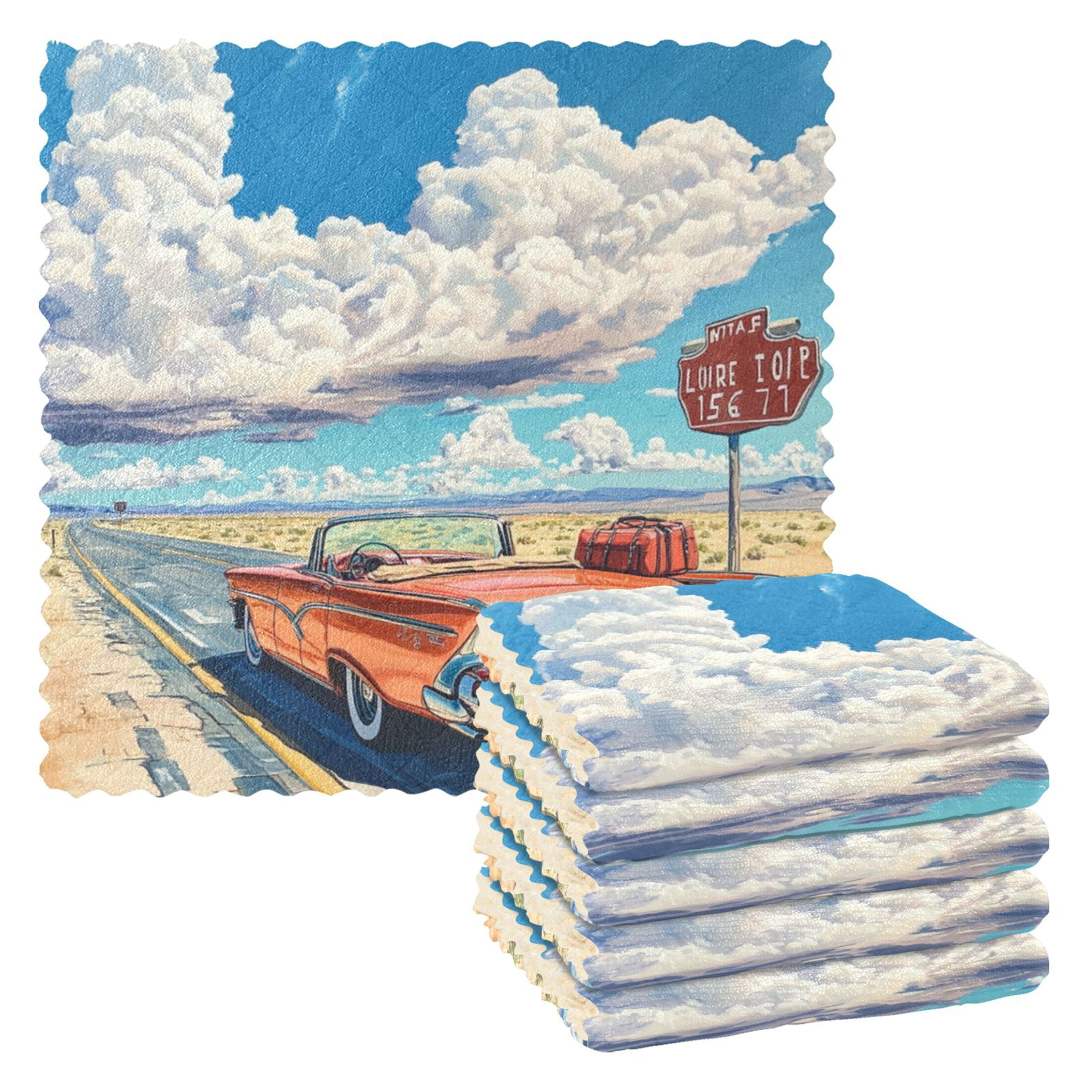 6 Pieces of Kitchen Towels 11x11Inch Kitchen Dish Cloths Kitchen Dish Towels Reuseable Cleaning ...