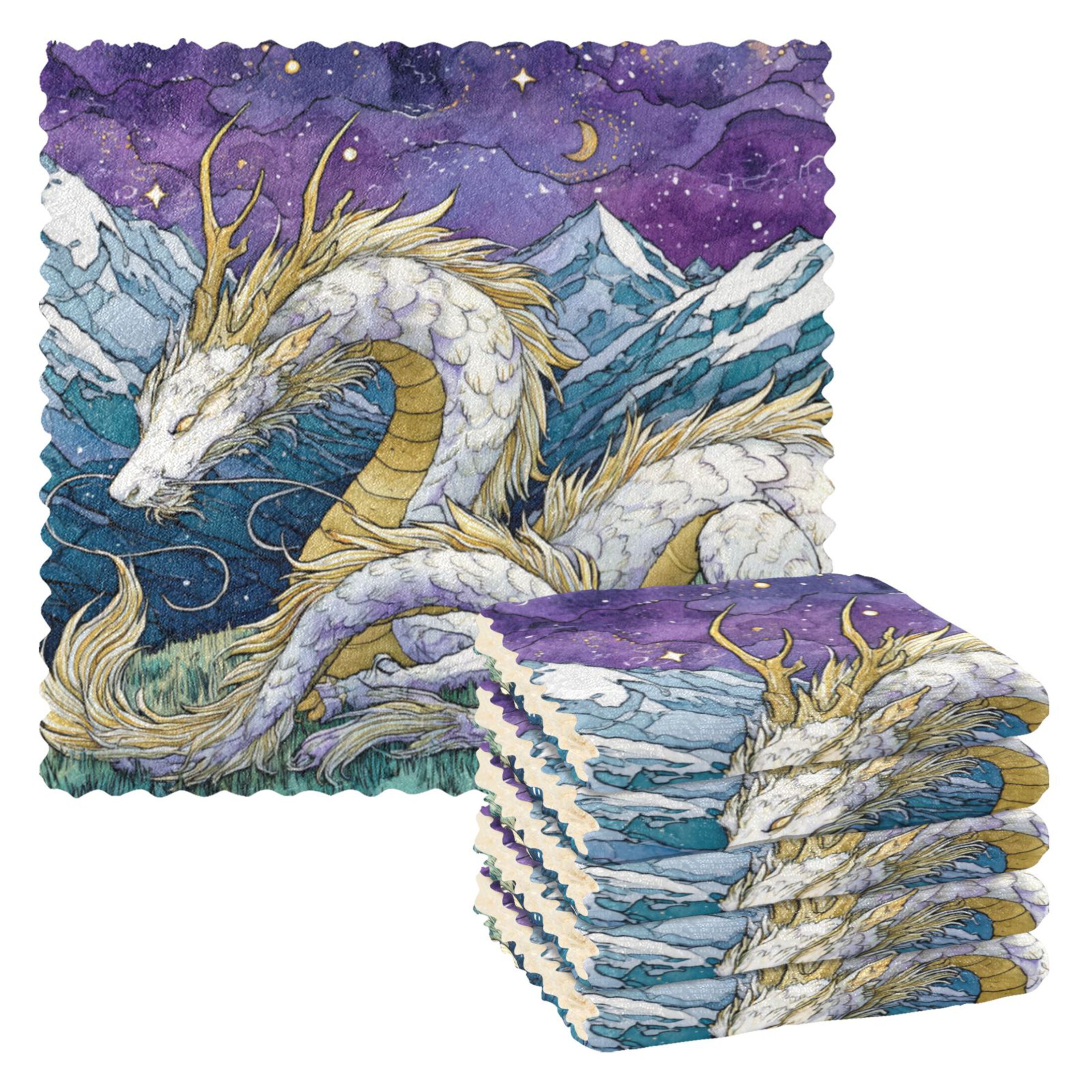 6 Pieces of Kitchen Towels Ultra Soft Absorbent Quick Drying Dish ...