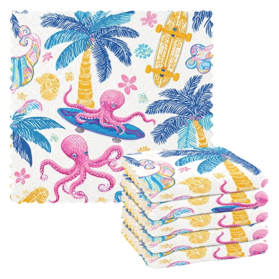 6 Pieces of Kitchen Towels Ultra Soft Absorbent Quick Drying Dish ...