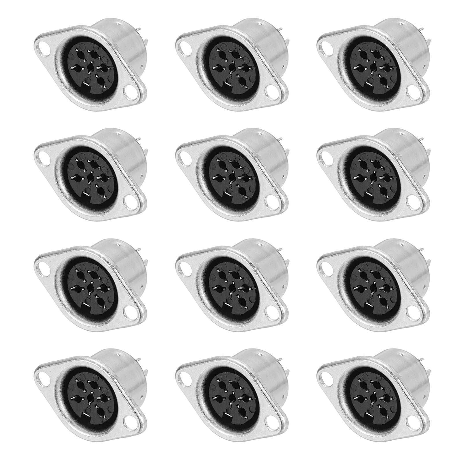 6-Pin DIN Socket Female Jack Socket Connector Panel Mount,Pack of 12 ...