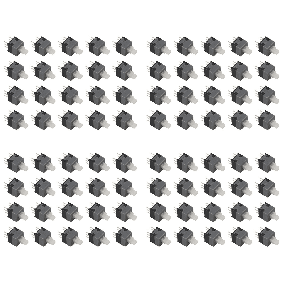 6 Pin DPDT Latching Tact Tactile Push Button Pushbutton Switch 80 Pcs ...