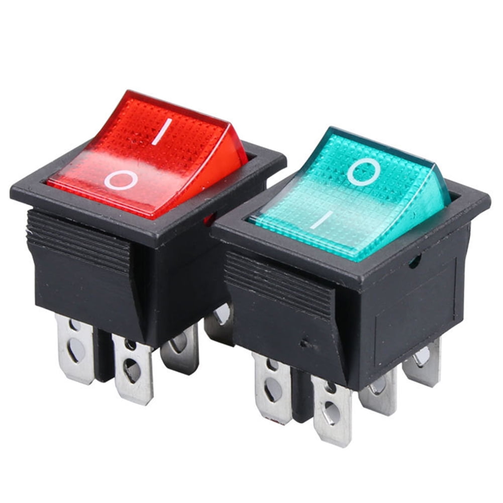 6-Pin Electric Power Toggle Rocker Switch for Boat LED Lights - On/Off ...
